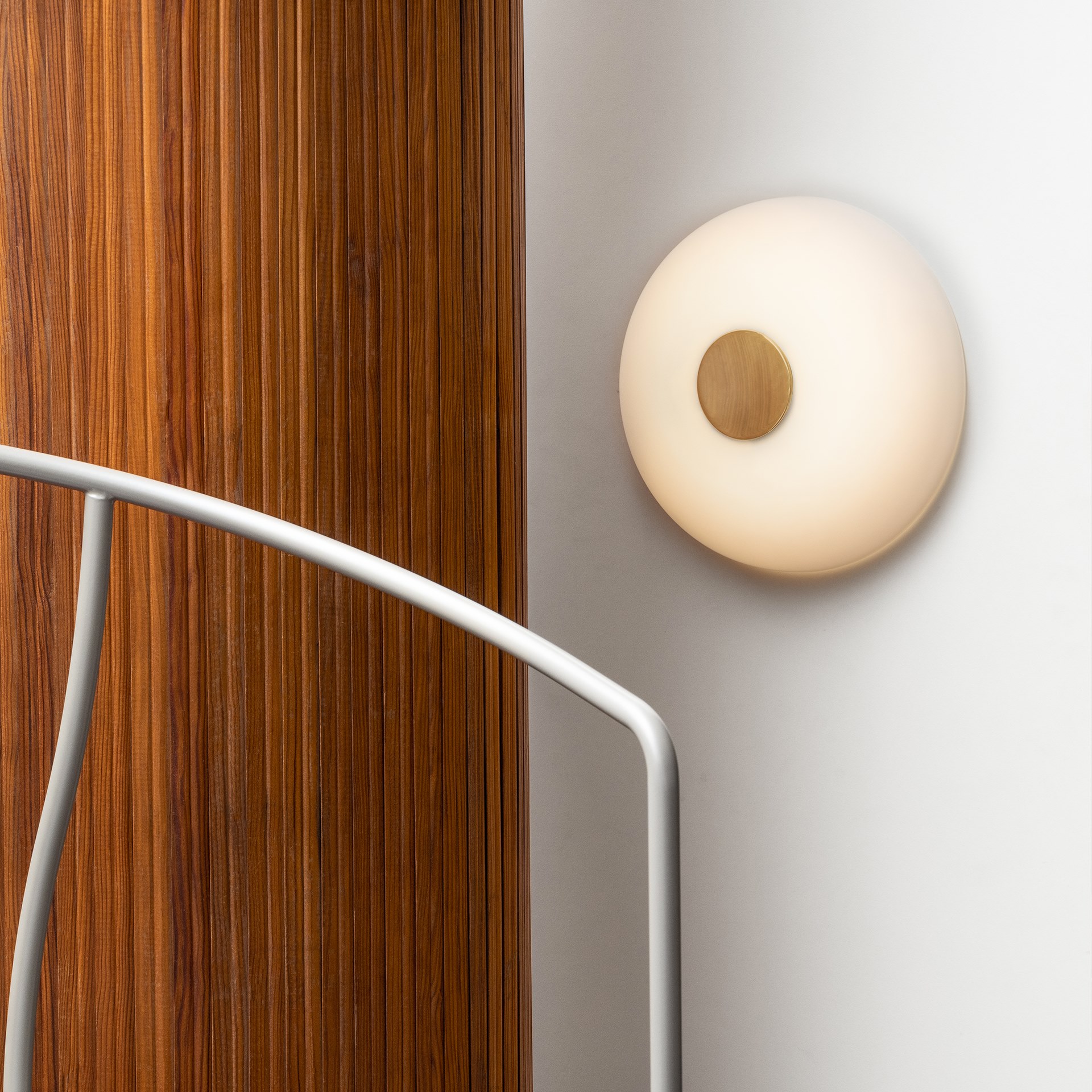 TROPICO LED opal glass wall lamp By FontanaArte | design Buratti Architetti