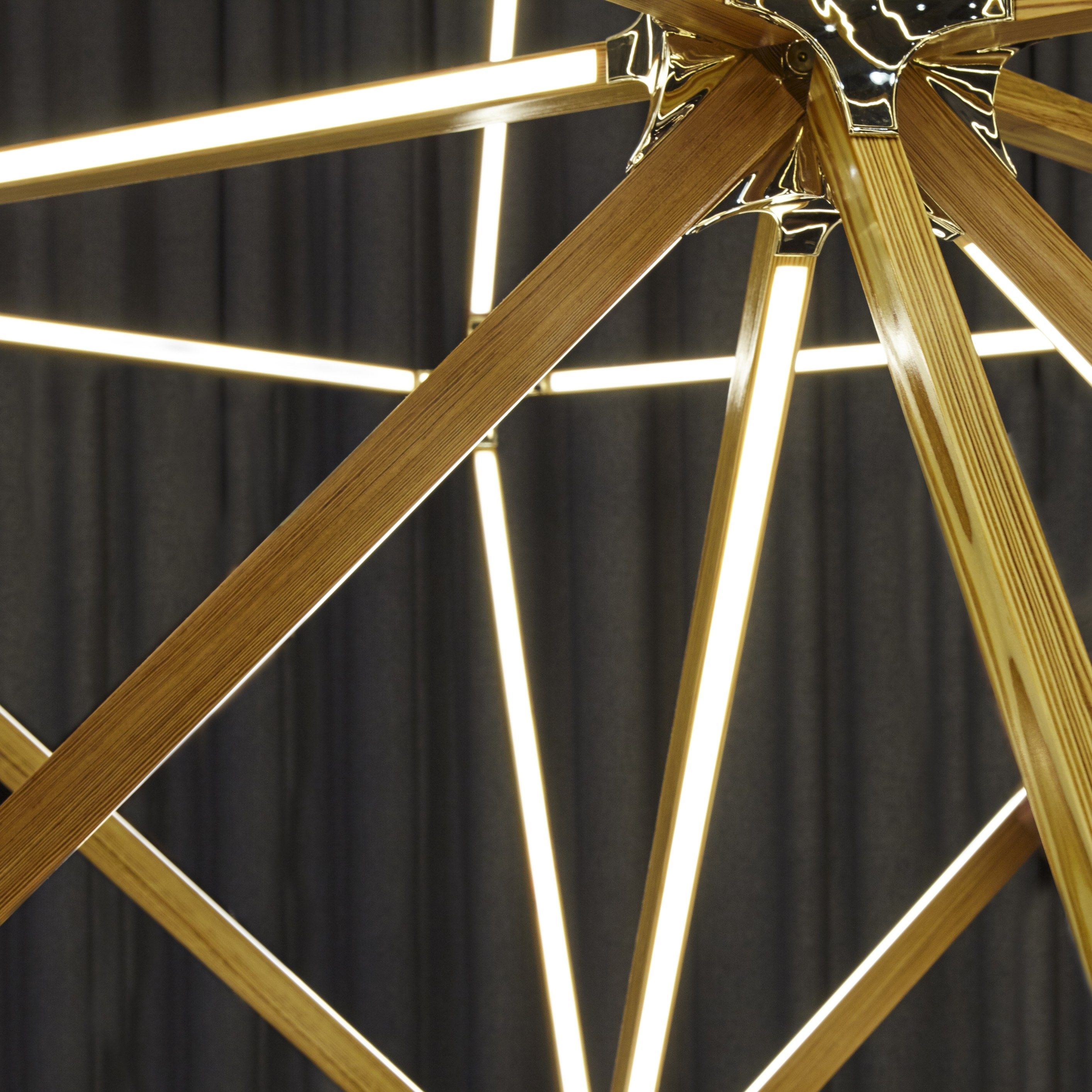LED wooden pendant lamp TRUSS X The X Collection Collection By ...