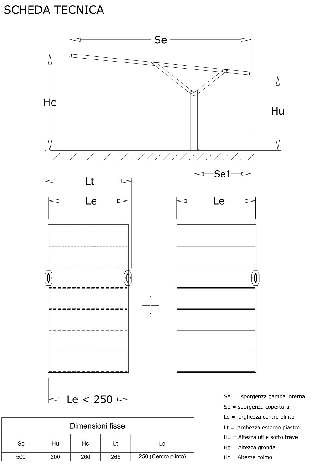 TS1 | Pensilina Pensilina per posto auto By L'Officina by Adami