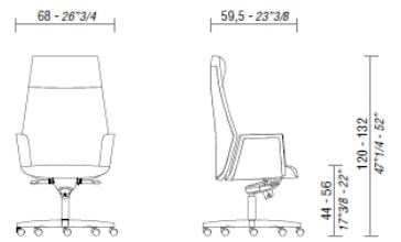 TUA Swivel leather executive chair By ESTEL GROUP | design Josep Lluscà
