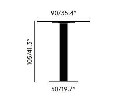 TUBE Round marble high table By Tom Dixon | design Tom Dixon
