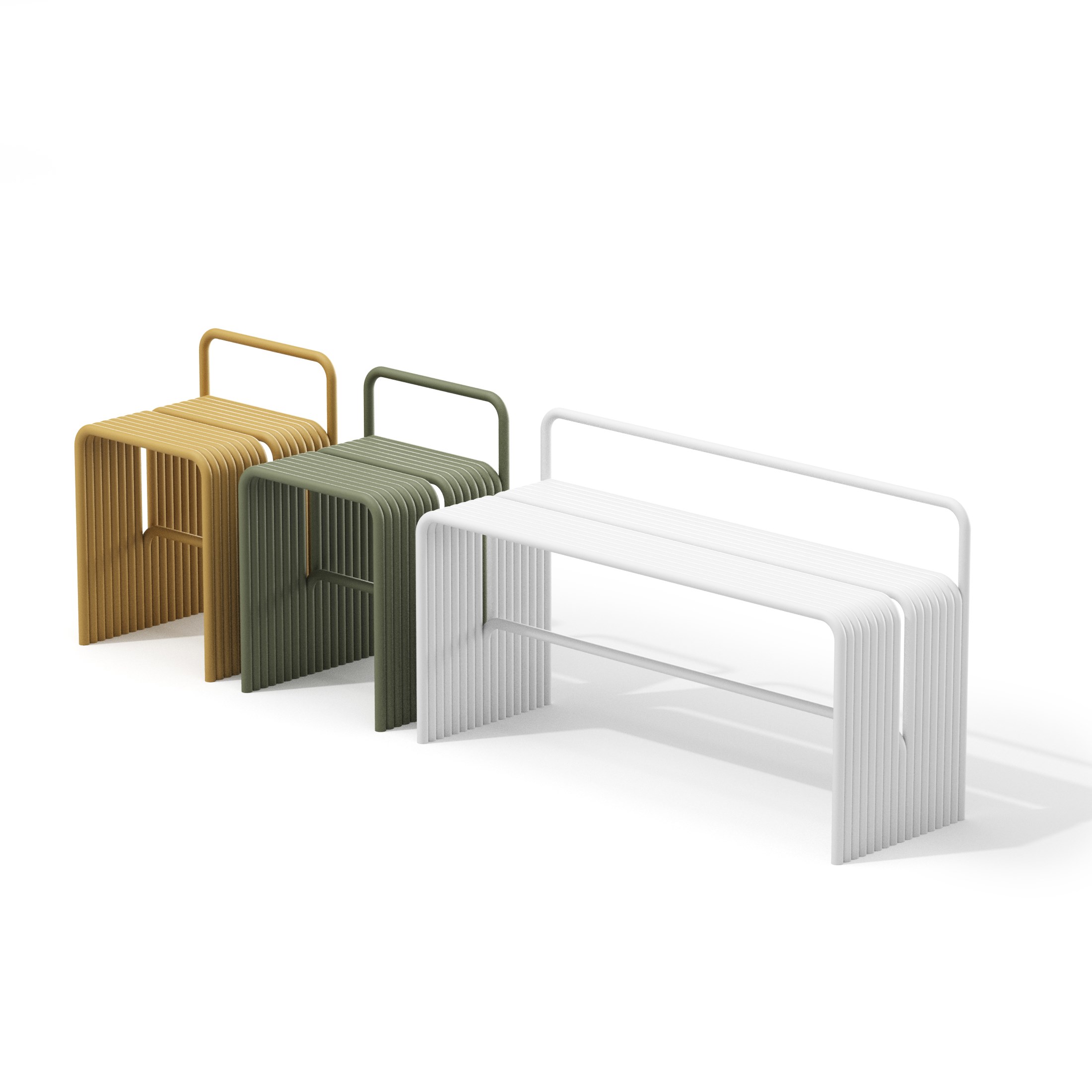 TUBE Low aluminium garden stool By Joyf