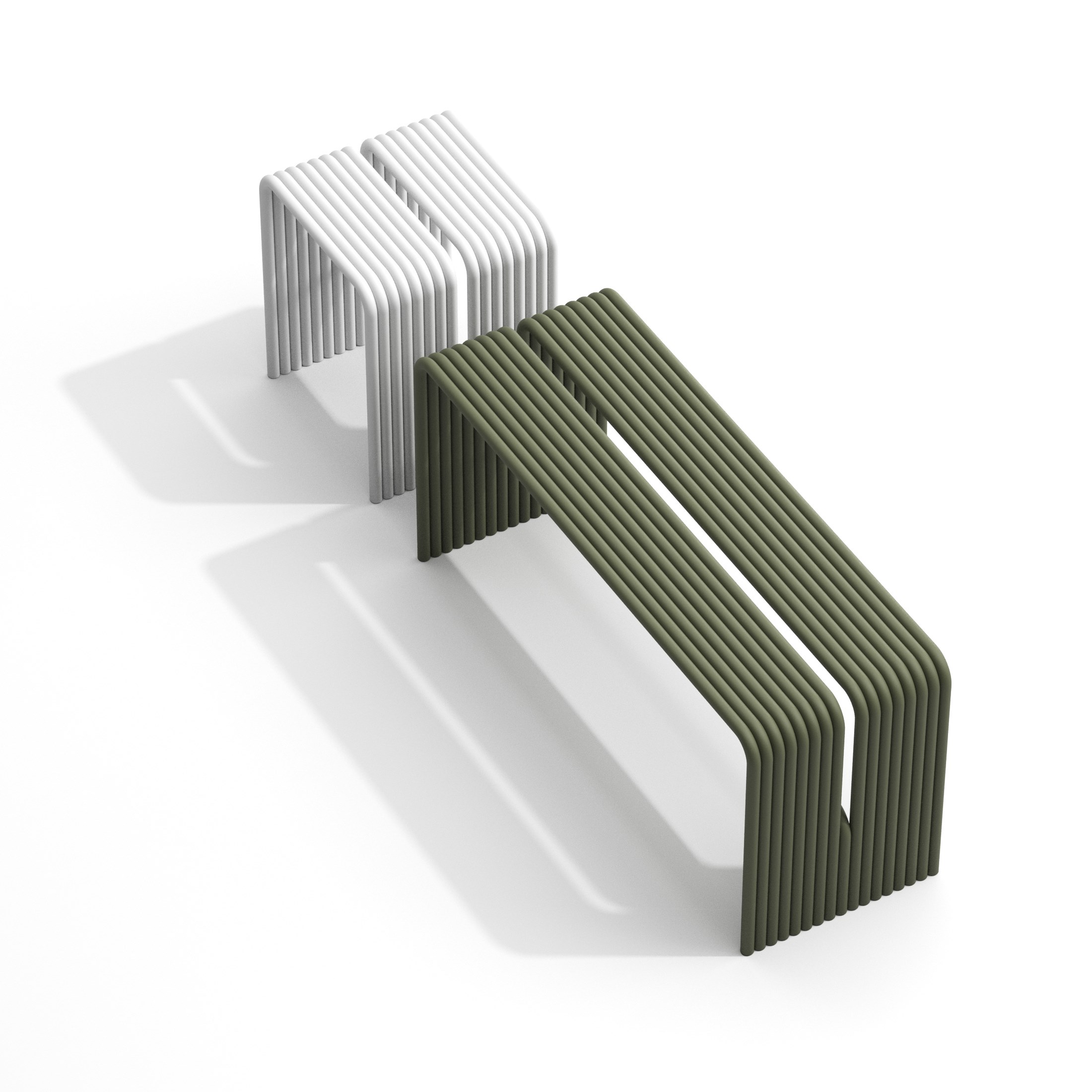 TUBE Low aluminium garden stool By Joyf