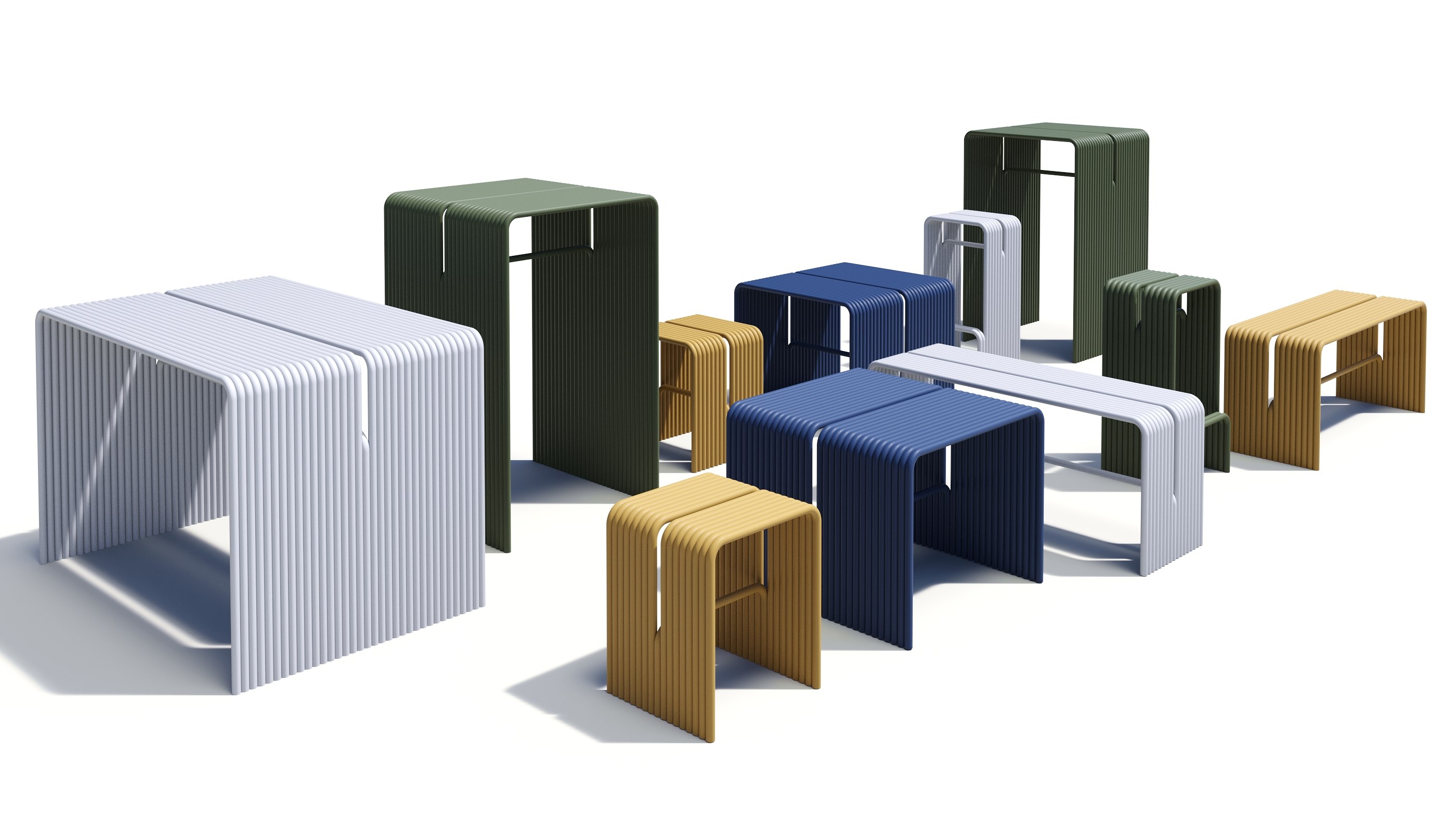 TUBE Low aluminium garden stool By Joyf