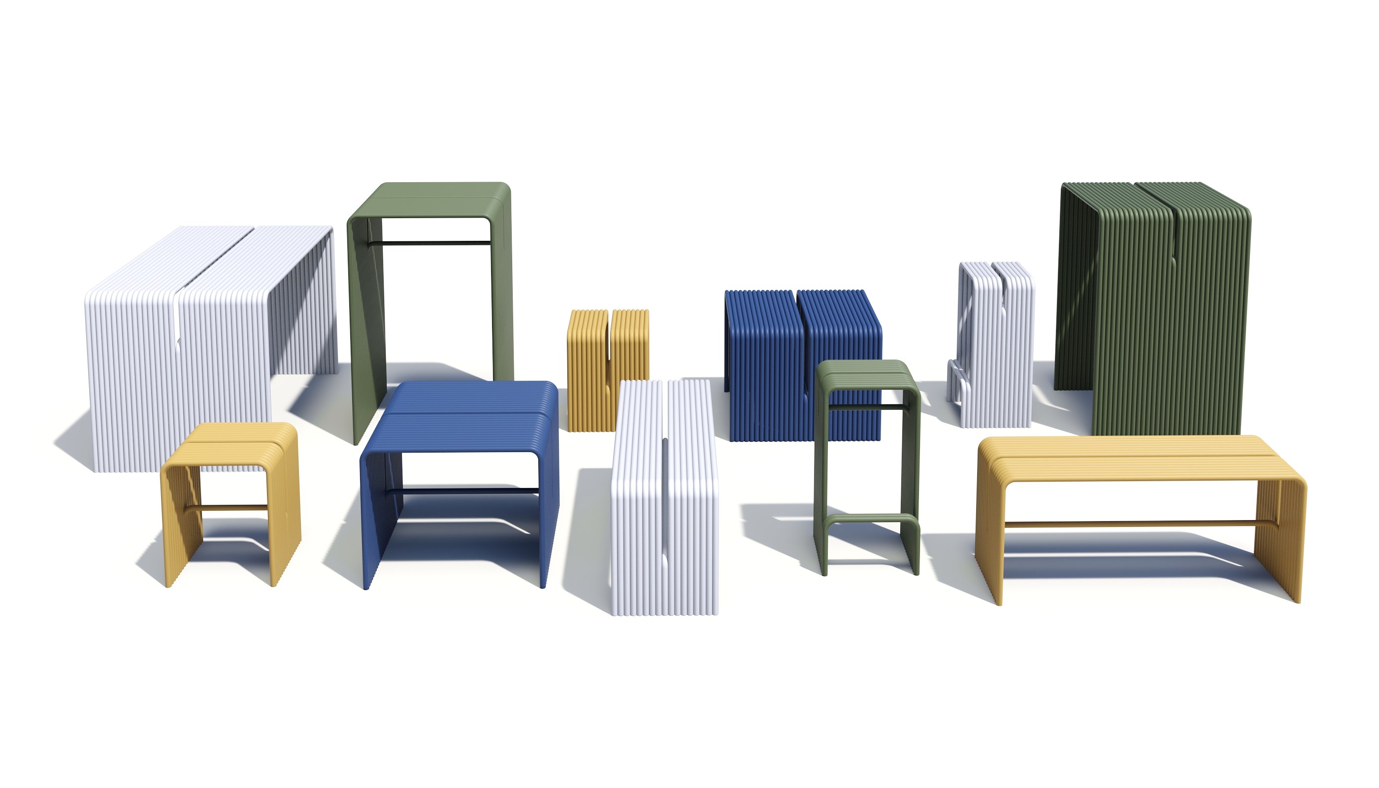 TUBE Low aluminium garden stool By Joyf