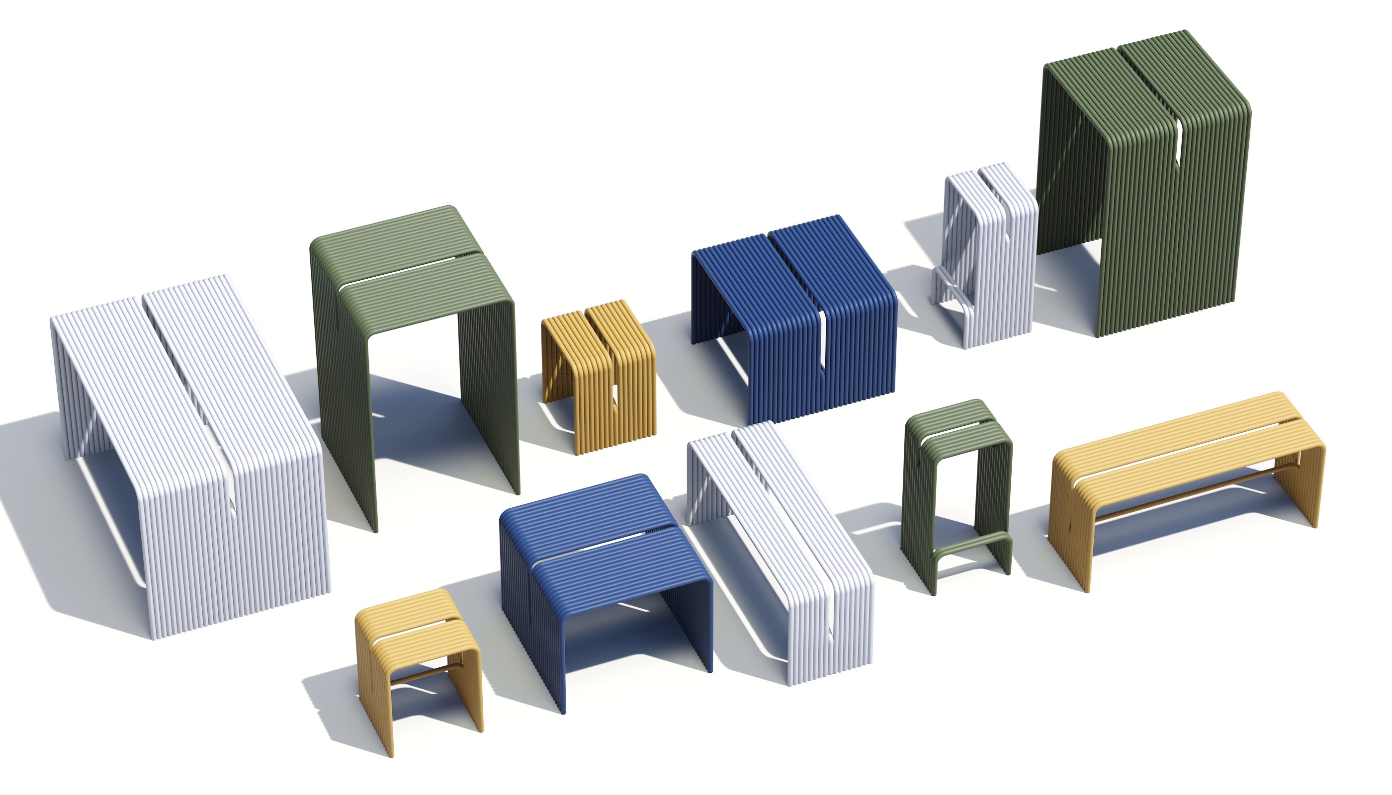 TUBE Low aluminium garden stool By Joyf
