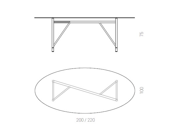TUBOLAR | Oval table By Mentemano