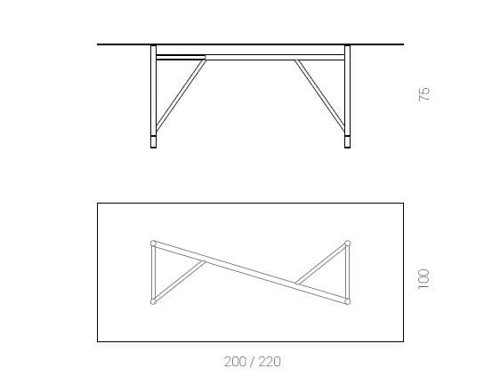 TUBOLAR | Rectangular table By Mentemano design Nicola Gisonda