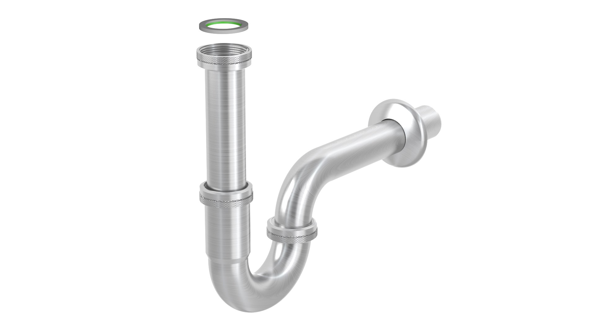 TUBULAR Washbasin stainless steel siphon By Bonomini