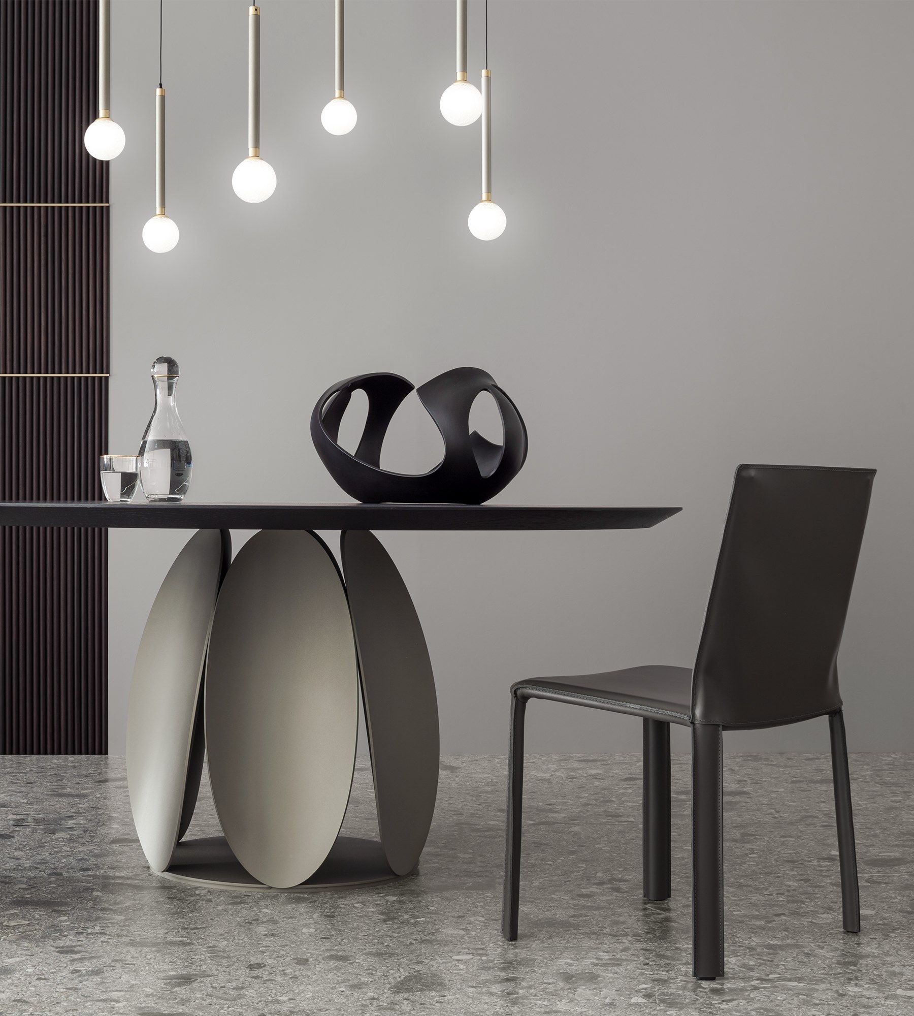 HAUTE COUTURE MDF dining table with metal base By Morica Design