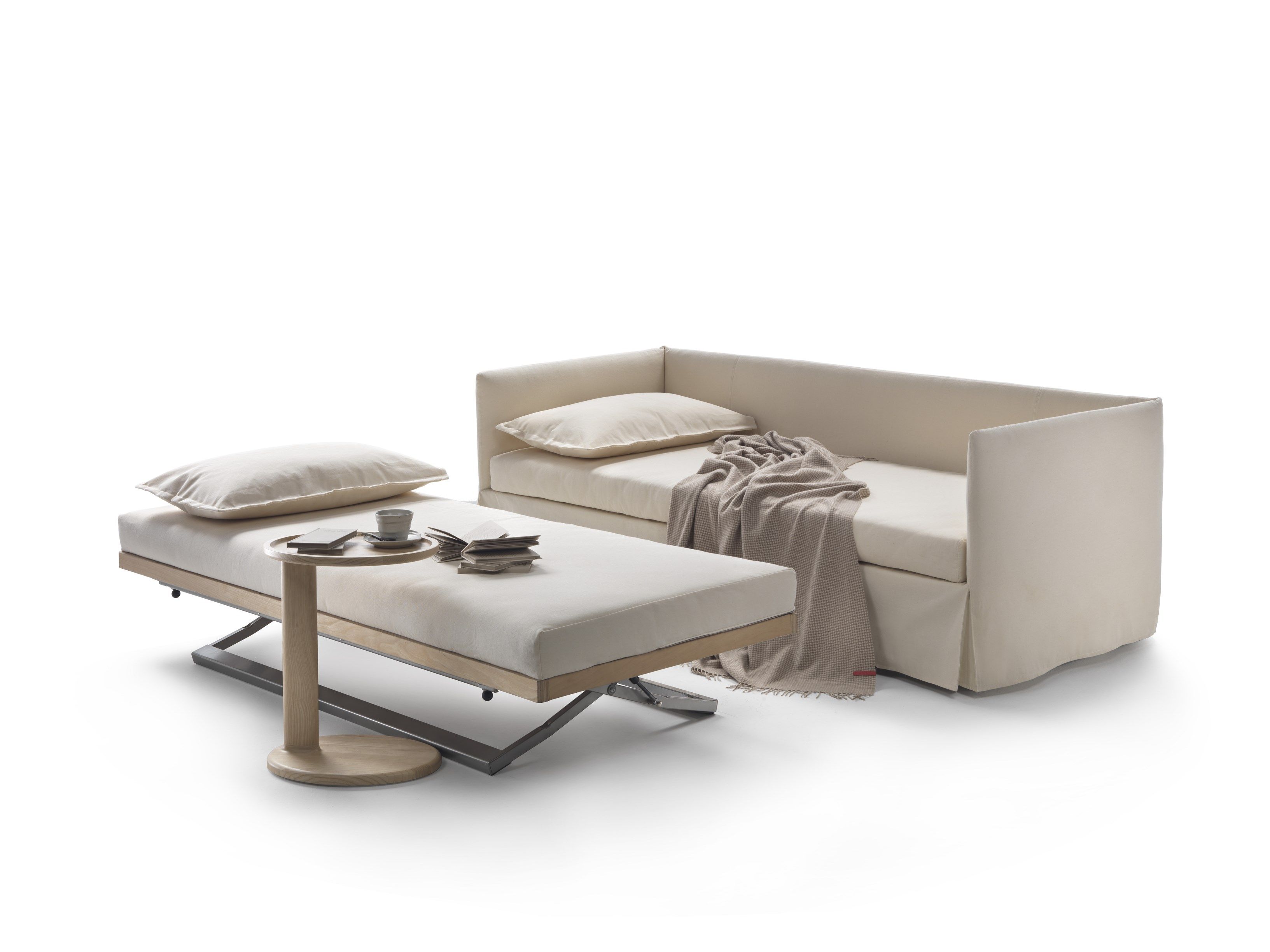 Fabric sofa bed with removable cover TWINS By Flexform design Giulio ...