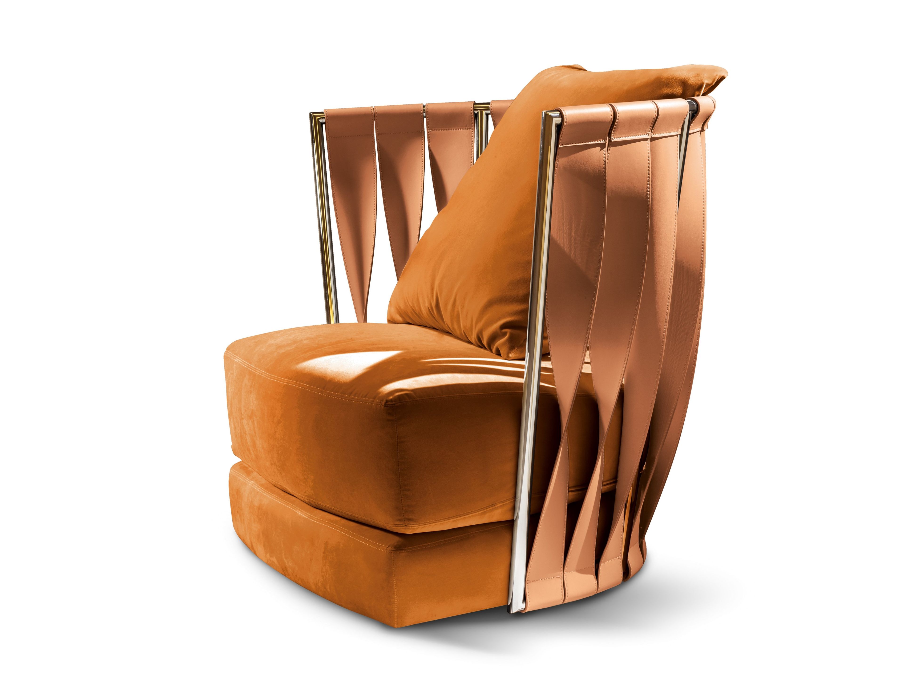 TWIST Velvet armchair By Cantori | design Castello Lagravinese