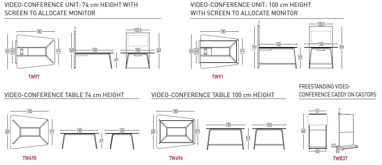 TWIST Multimedia meeting table with cable management By ACTIU | design ...