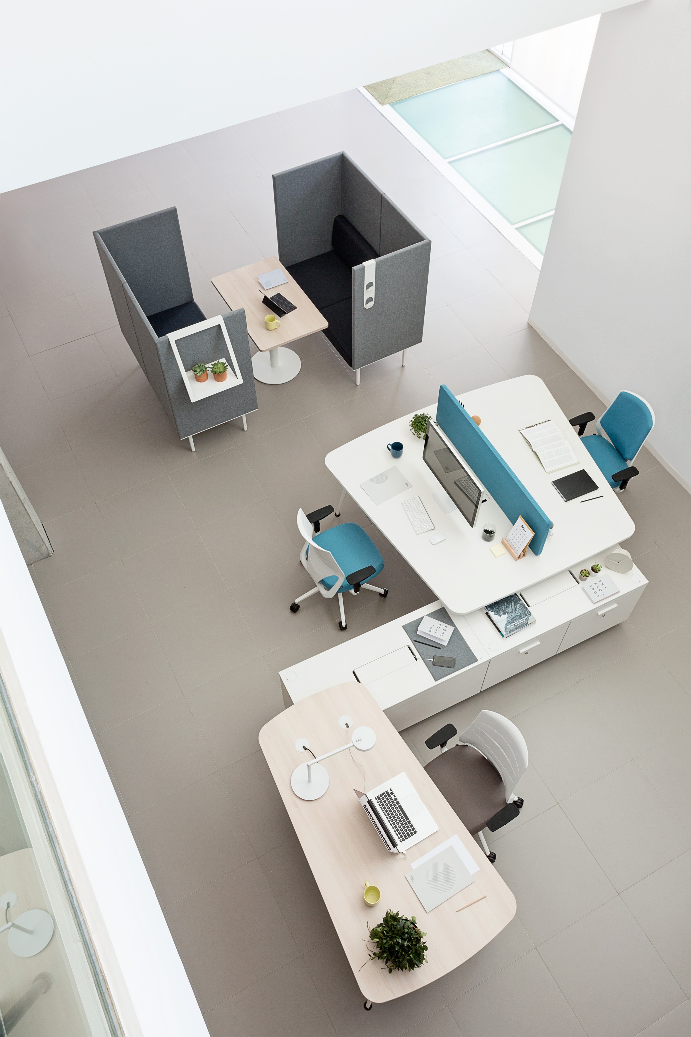 TWIST Multiple office desk with cable management By ACTIU | design ...