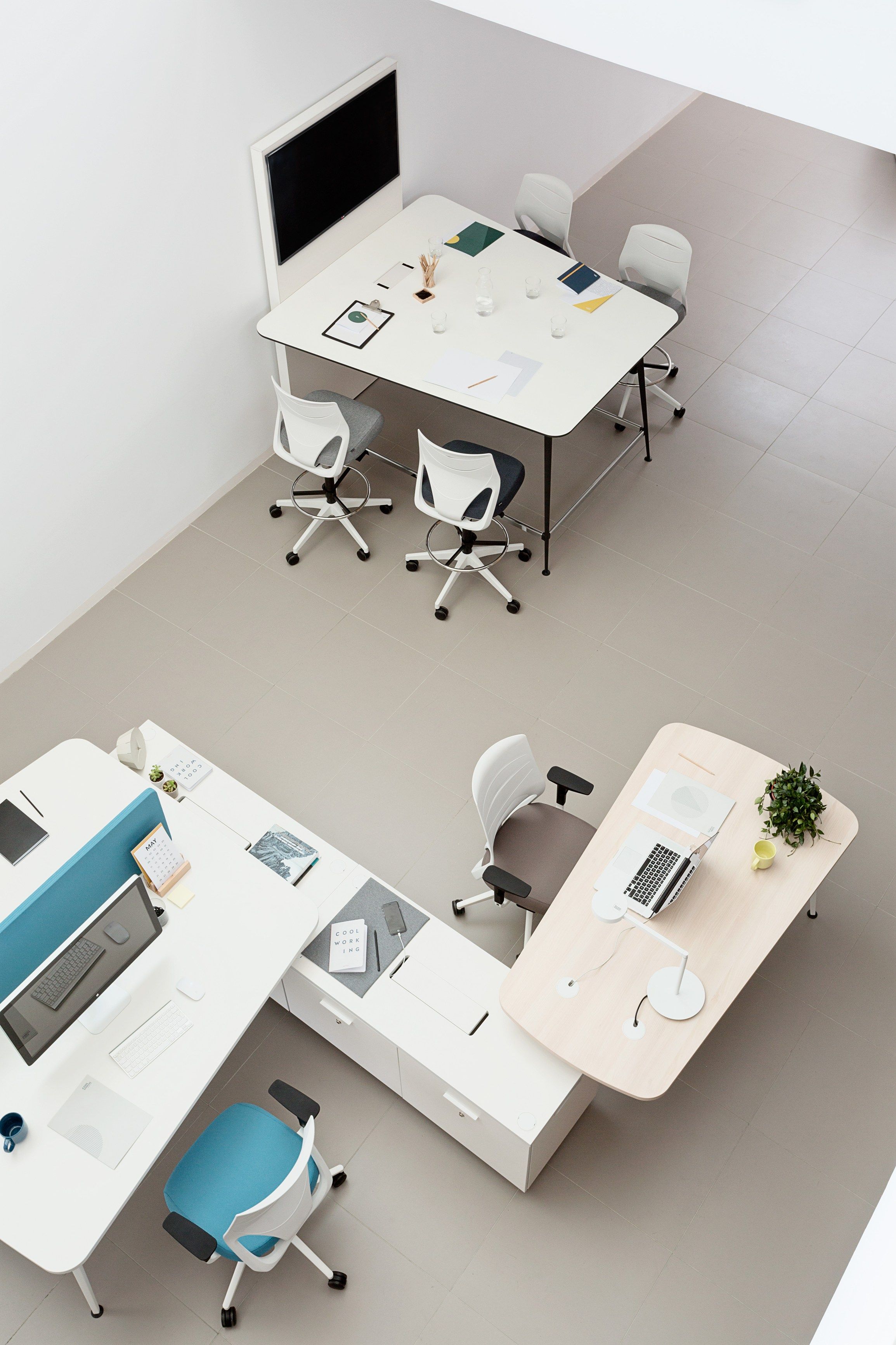 TWIST | Multiple office desk Twist Collection By ACTIU design Enrico ...
