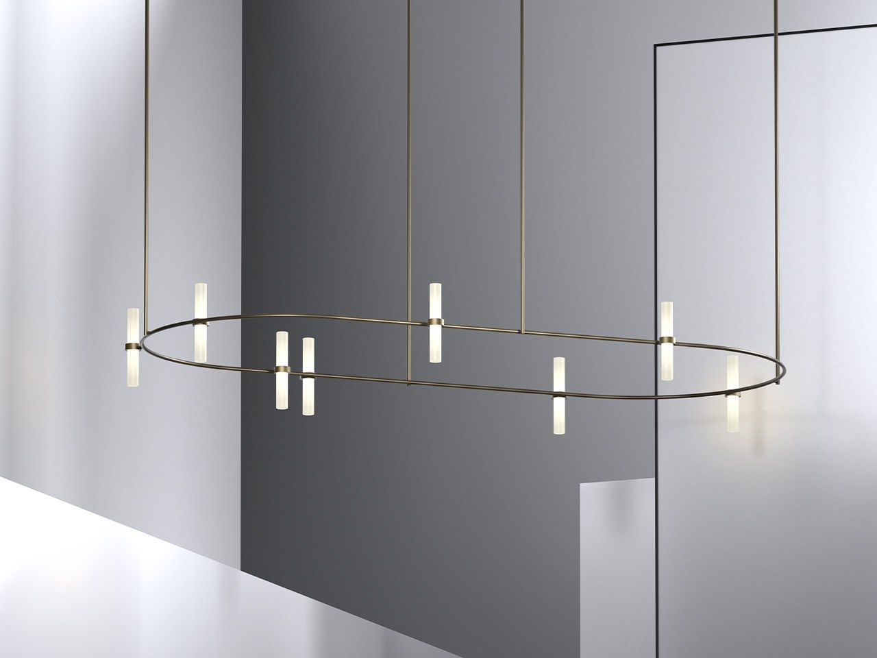 TYPOGRAPHY CILON CHANDELIER LED metal and glass modular chandelier ...