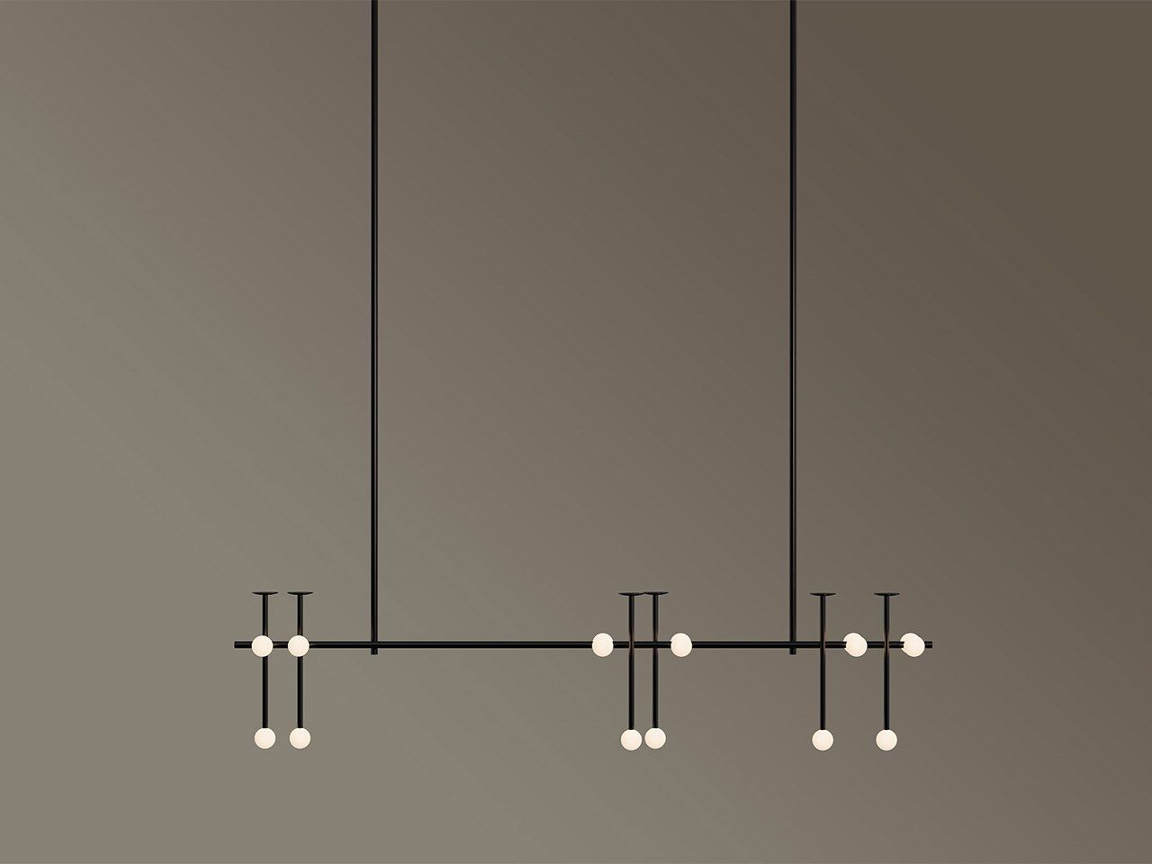 TYPOGRAPHY VELA GANTRY LED modular metal ceiling lamp By Rakumba