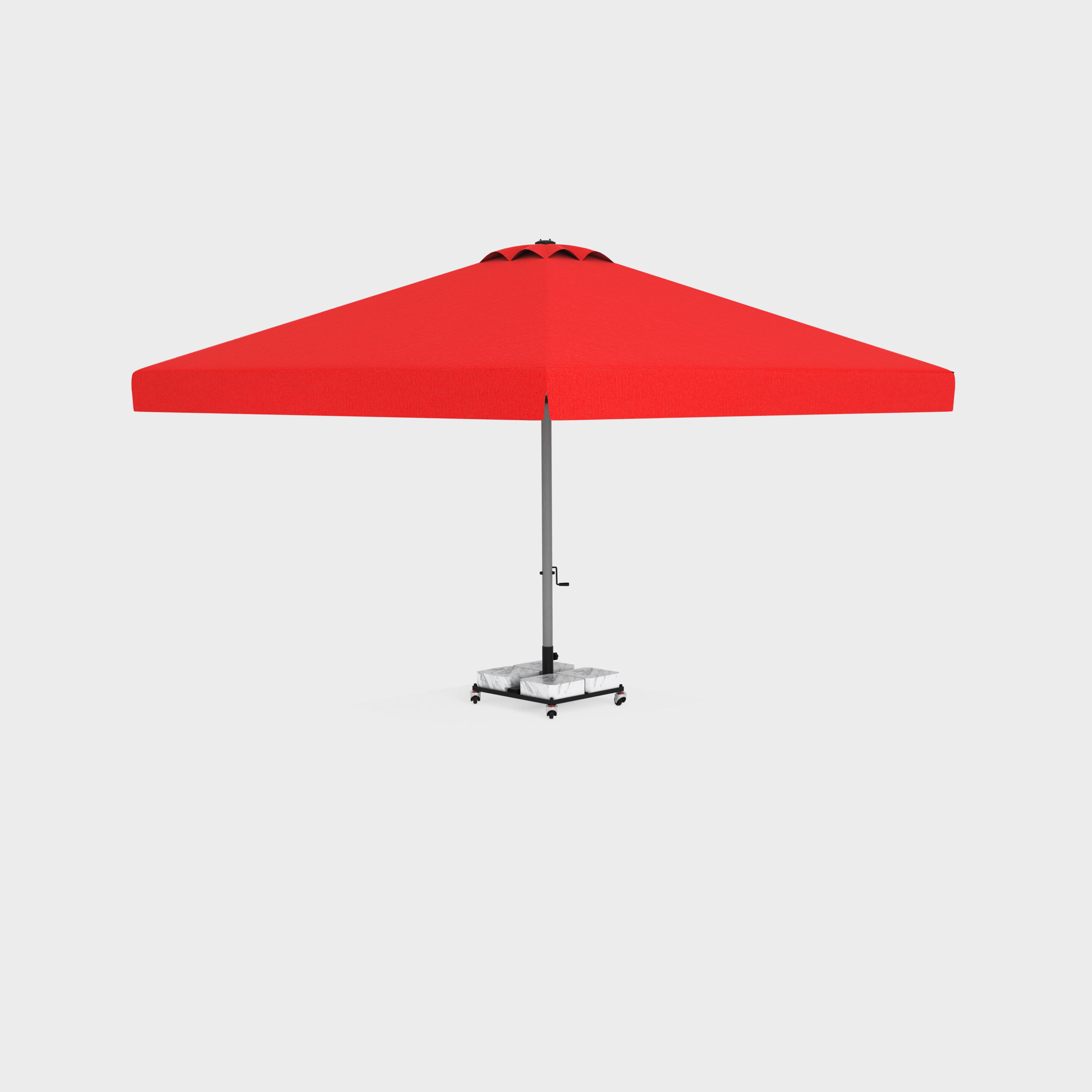 LUX CRANK TELESCOPIC SYSTEM RECTANGULAR Garden umbrella By The Umbrella ...
