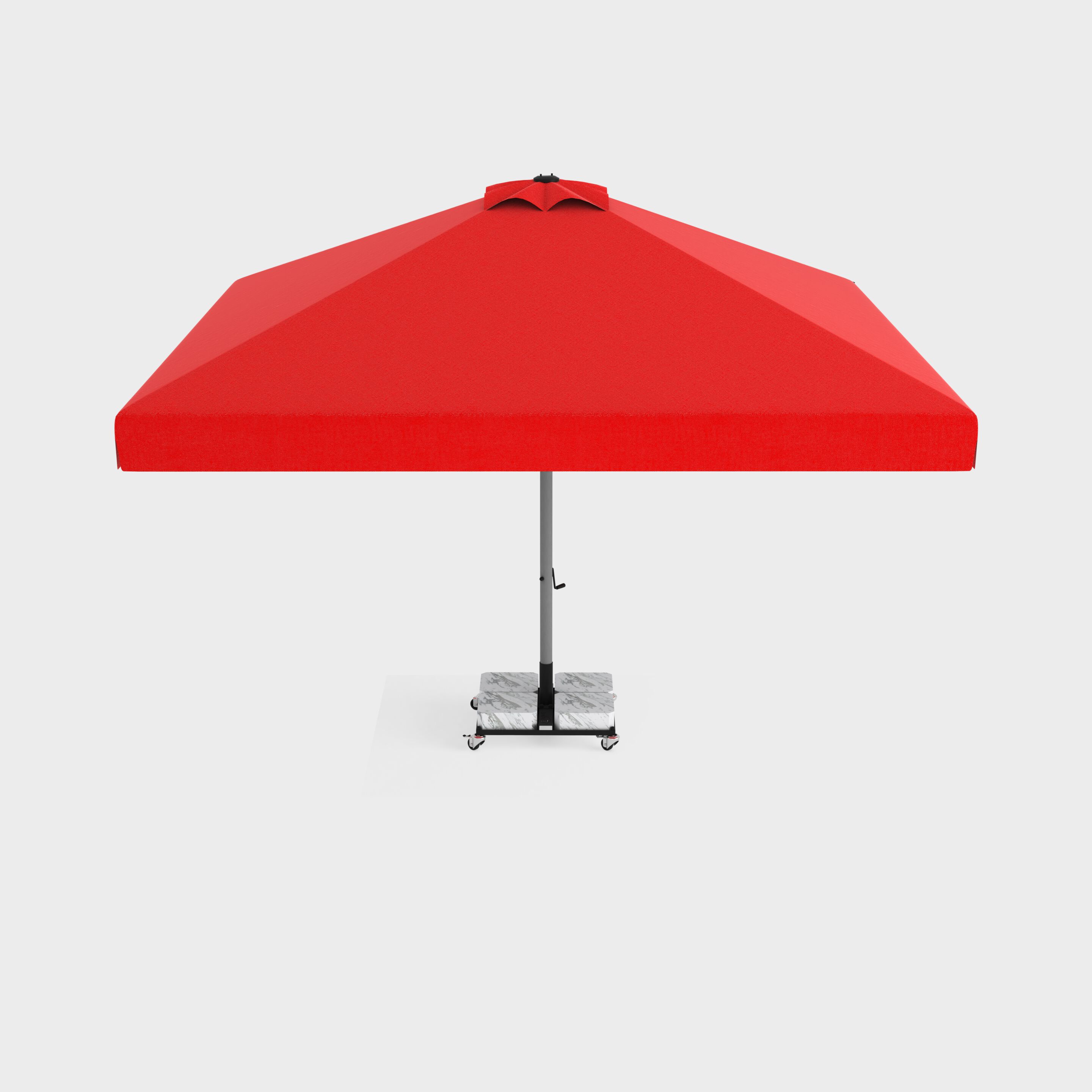 LUX CRANK TELESCOPIC SYSTEM RECTANGULAR Garden umbrella By The Umbrella ...