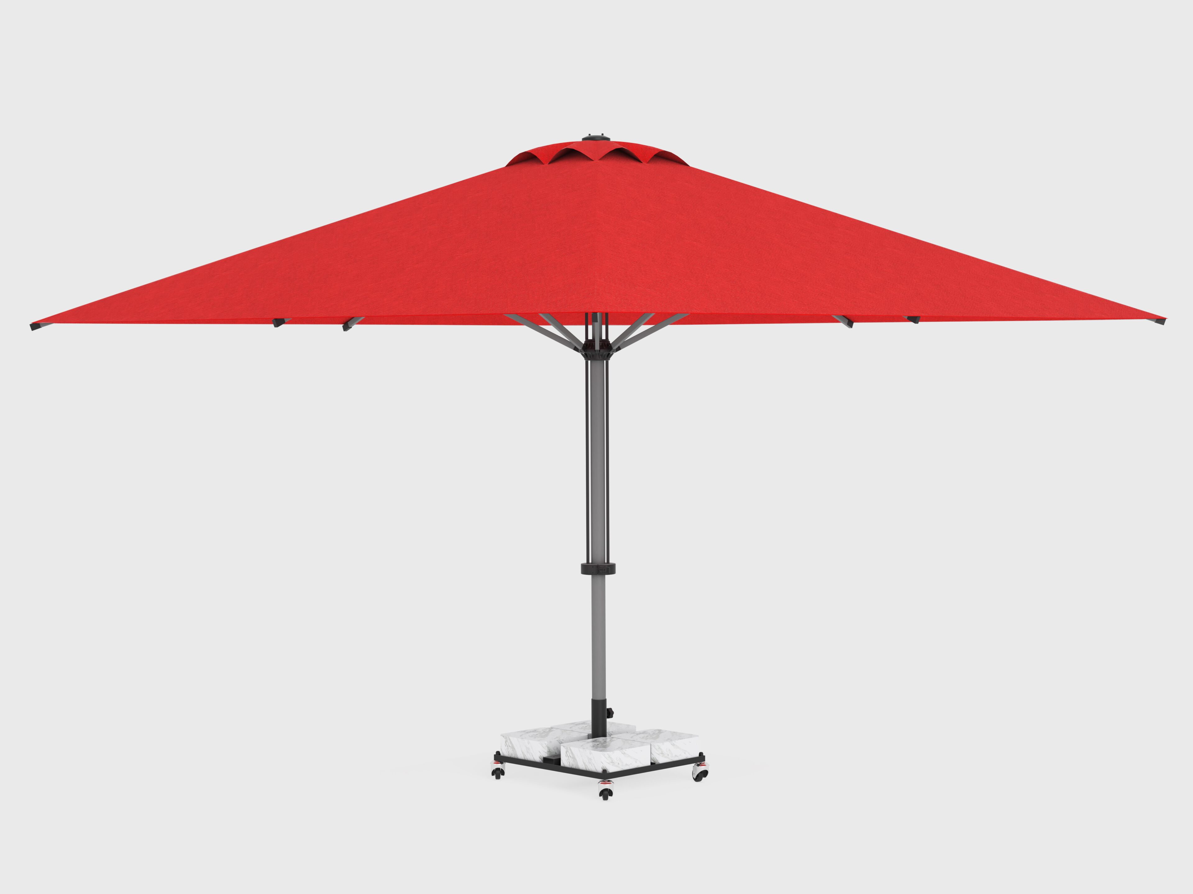 LUX MANUAL TELESCOPIC SYSTEM SQUARE Garden umbrella By The Umbrella House