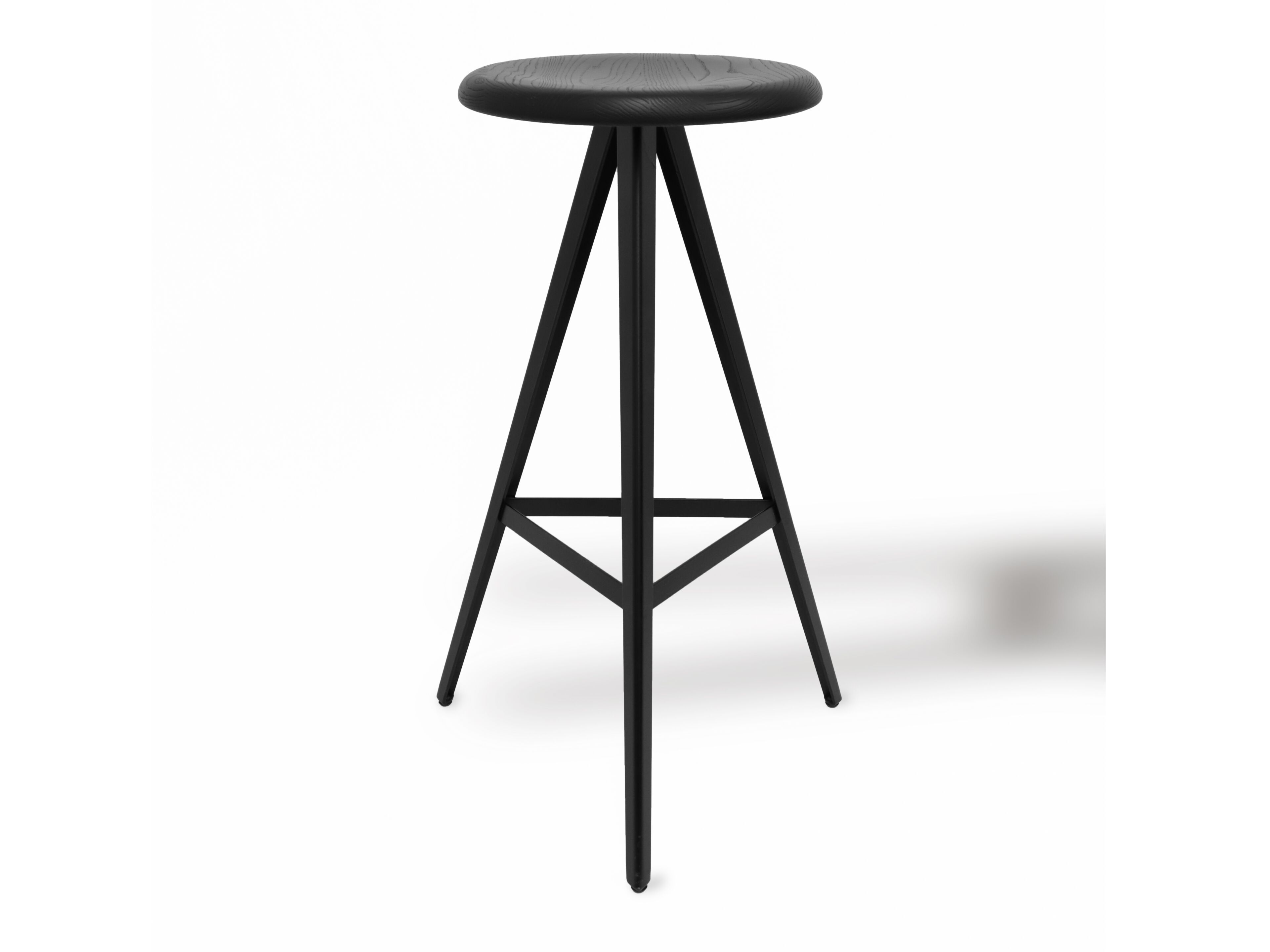 AKY STOOL 61 - LIMITED EDITION Wooden barstool with footrest By TrabA' | design Emilio Nanni