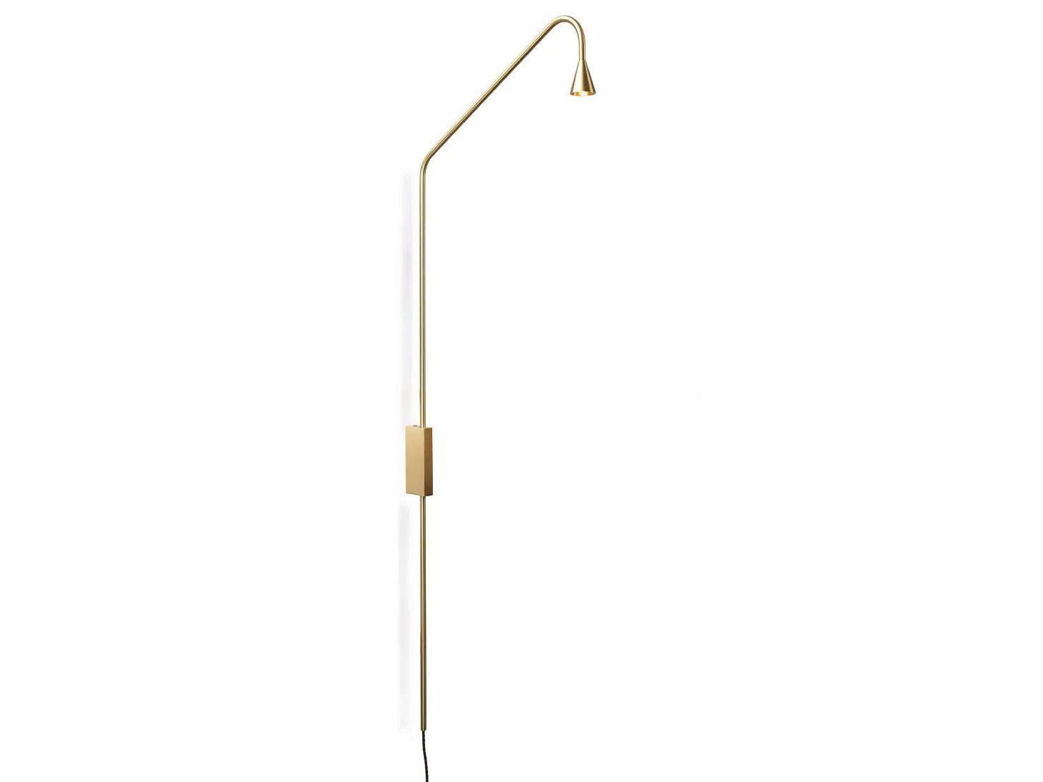AUSTERE-WALL PUSH LED brass wall lamp By Trizo21