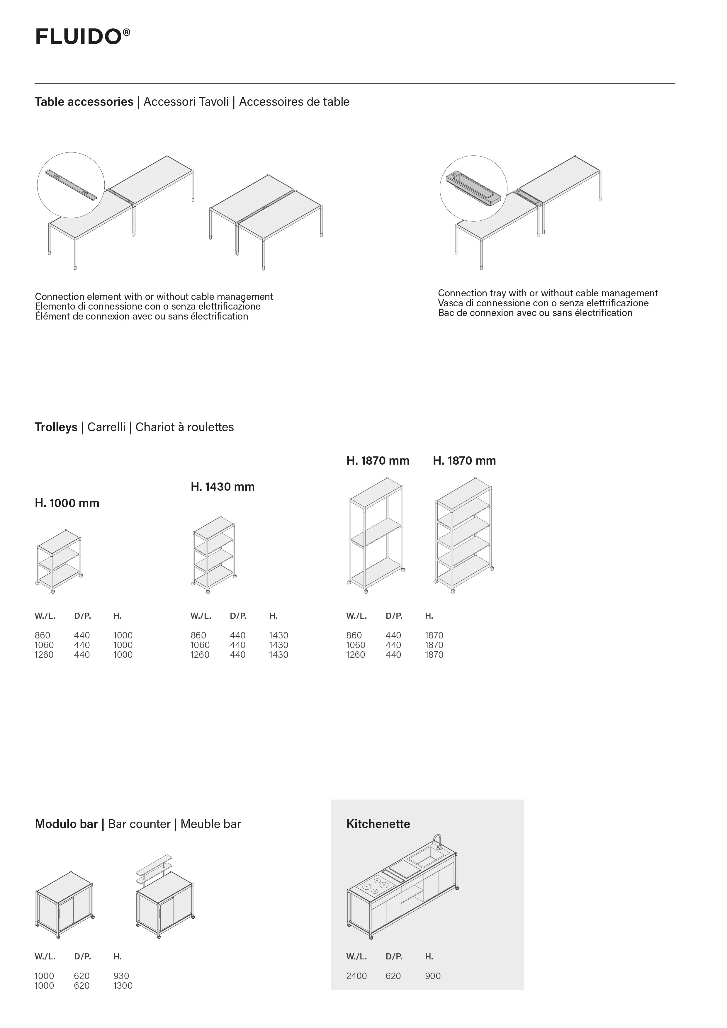 FLUIDO Chariot en aluminium avec étagères By Martex | design Daniele ...