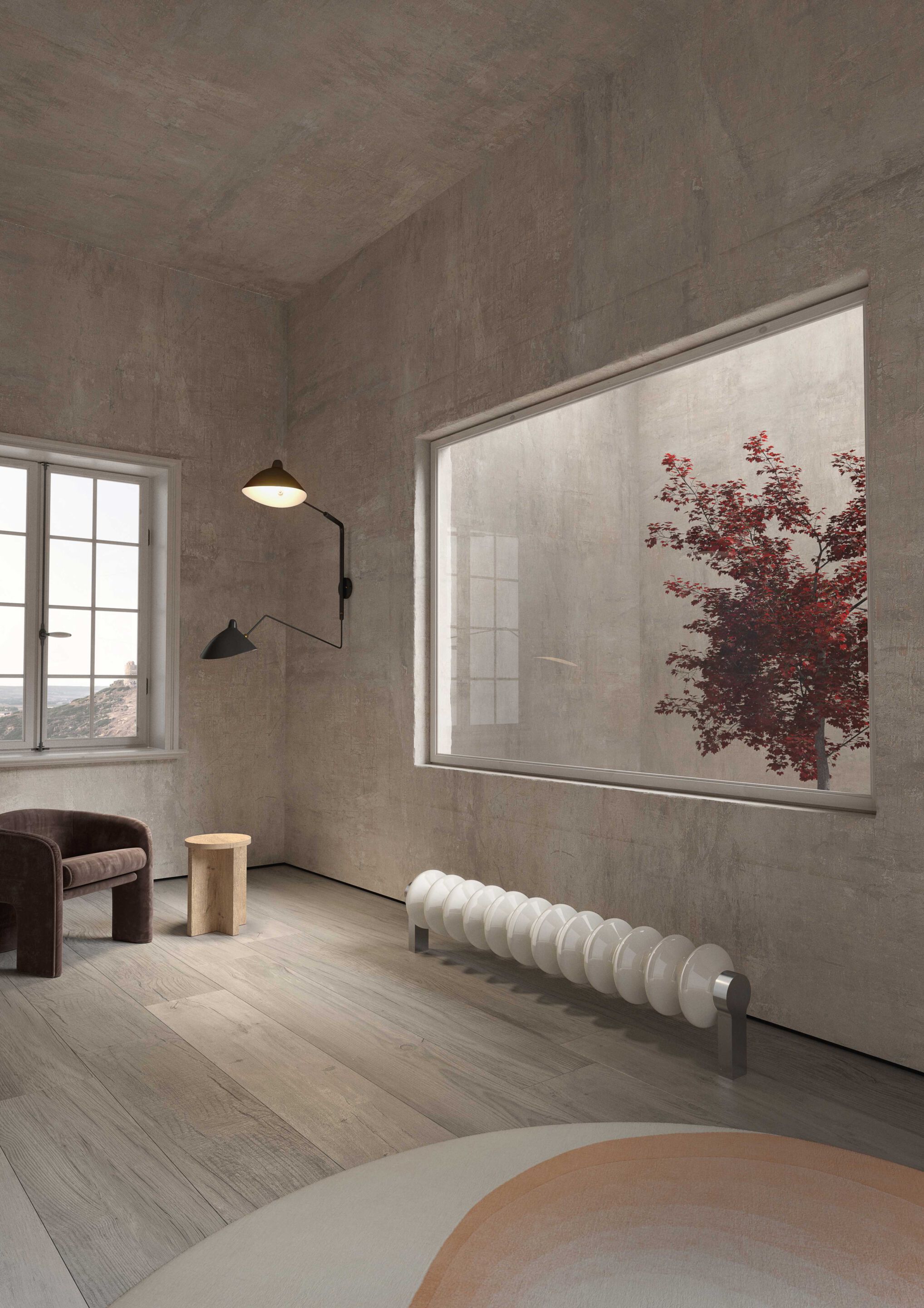 ELEMENTS Horizontal powder coated steel decorative radiator By Tubes ...