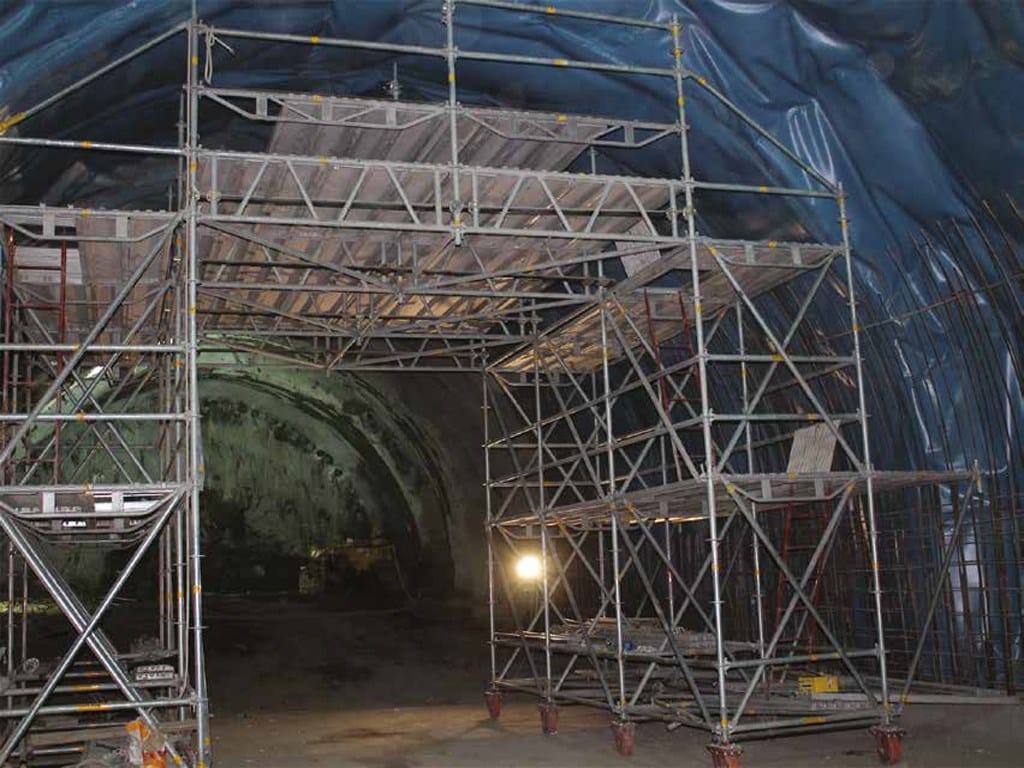 Tunnel reinforcement and membrane gantry By Condor