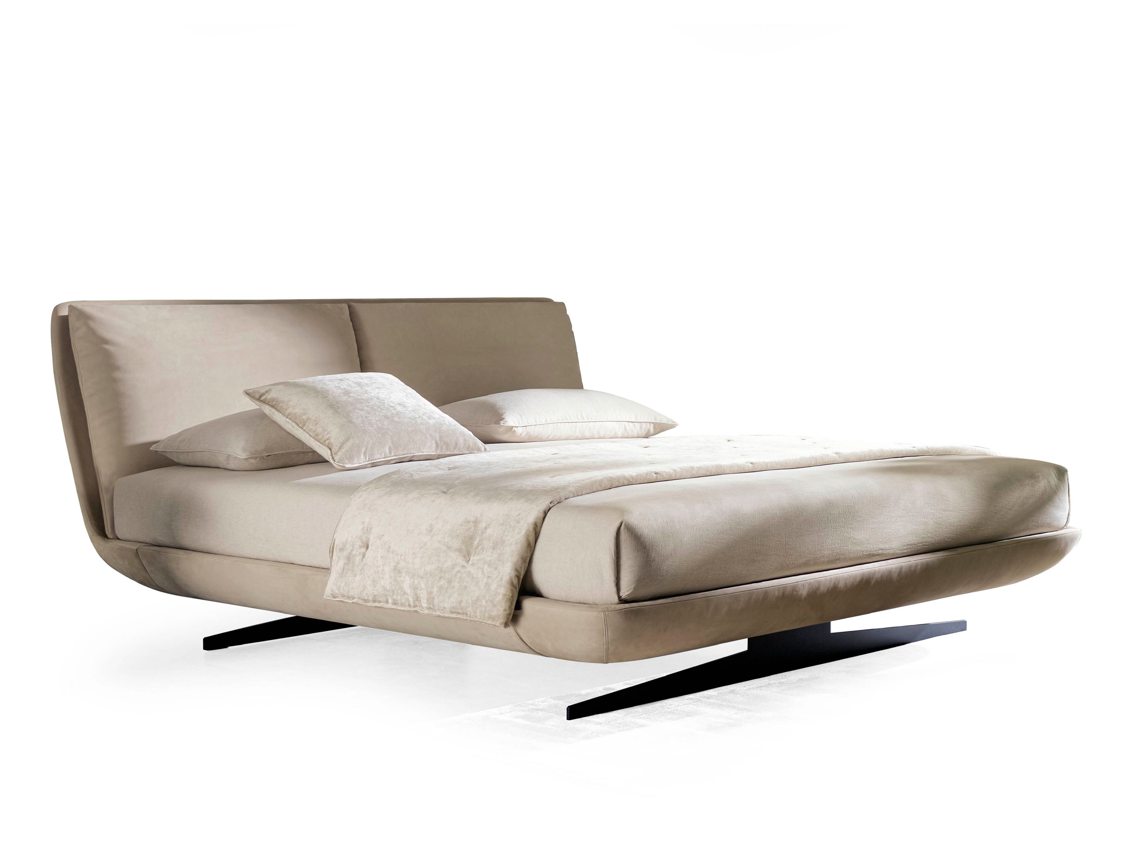 BIGGIE Leather double bed with upholstered headboard By Twils | design ...