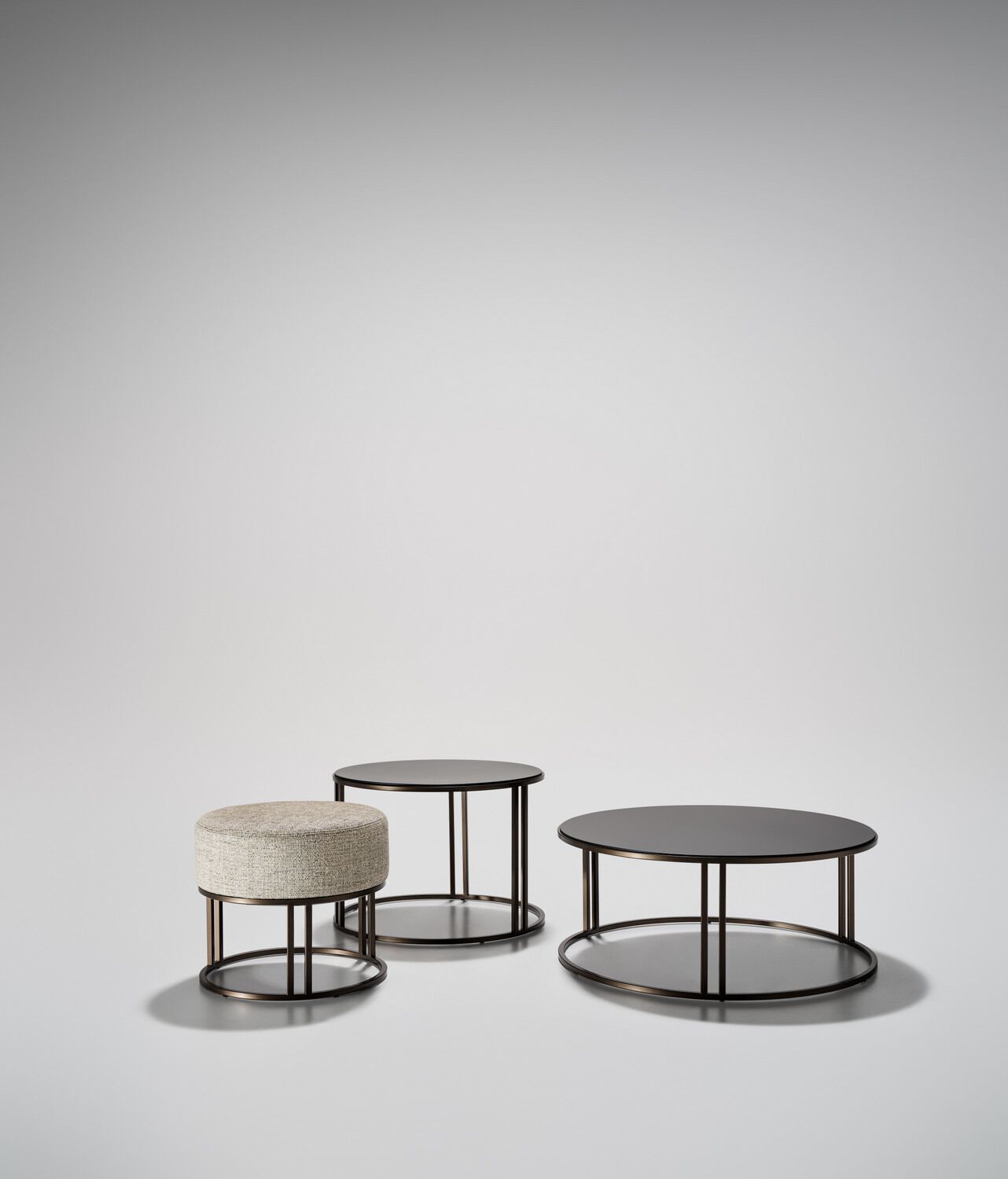 ORION Round metal and wooden coffee table By Twils | design Tiziano ...