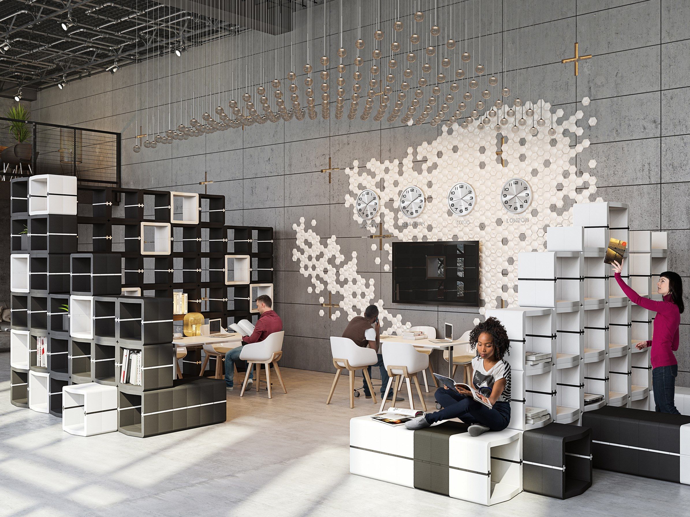 U-CUBE | Partition wall By Movisi design Marine Peyre, Trickform