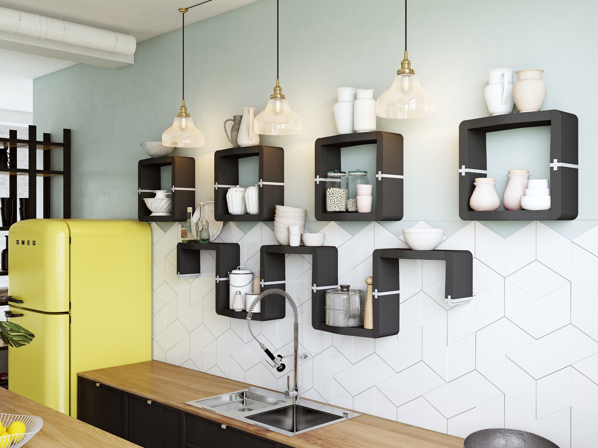 U-CUBE | Open wall cabinet By Movisi design Marine Peyre