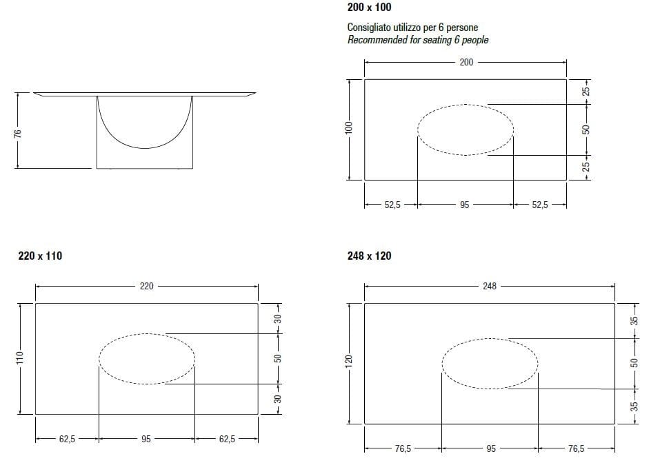 U TABLE - XGLASS | Table Glass table By Lago