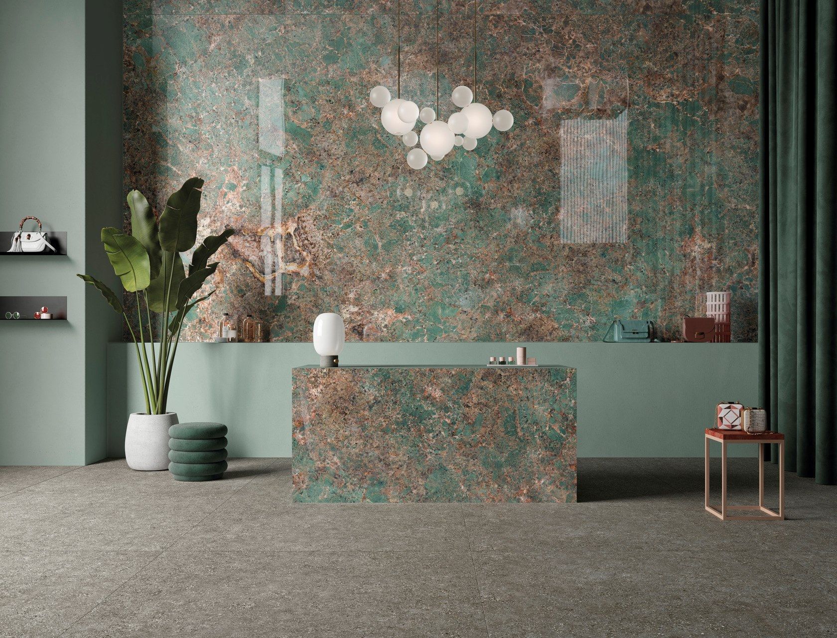 ULTRA MARMI - AMAZONITE Porcelain stoneware wall/floor slabs with ...