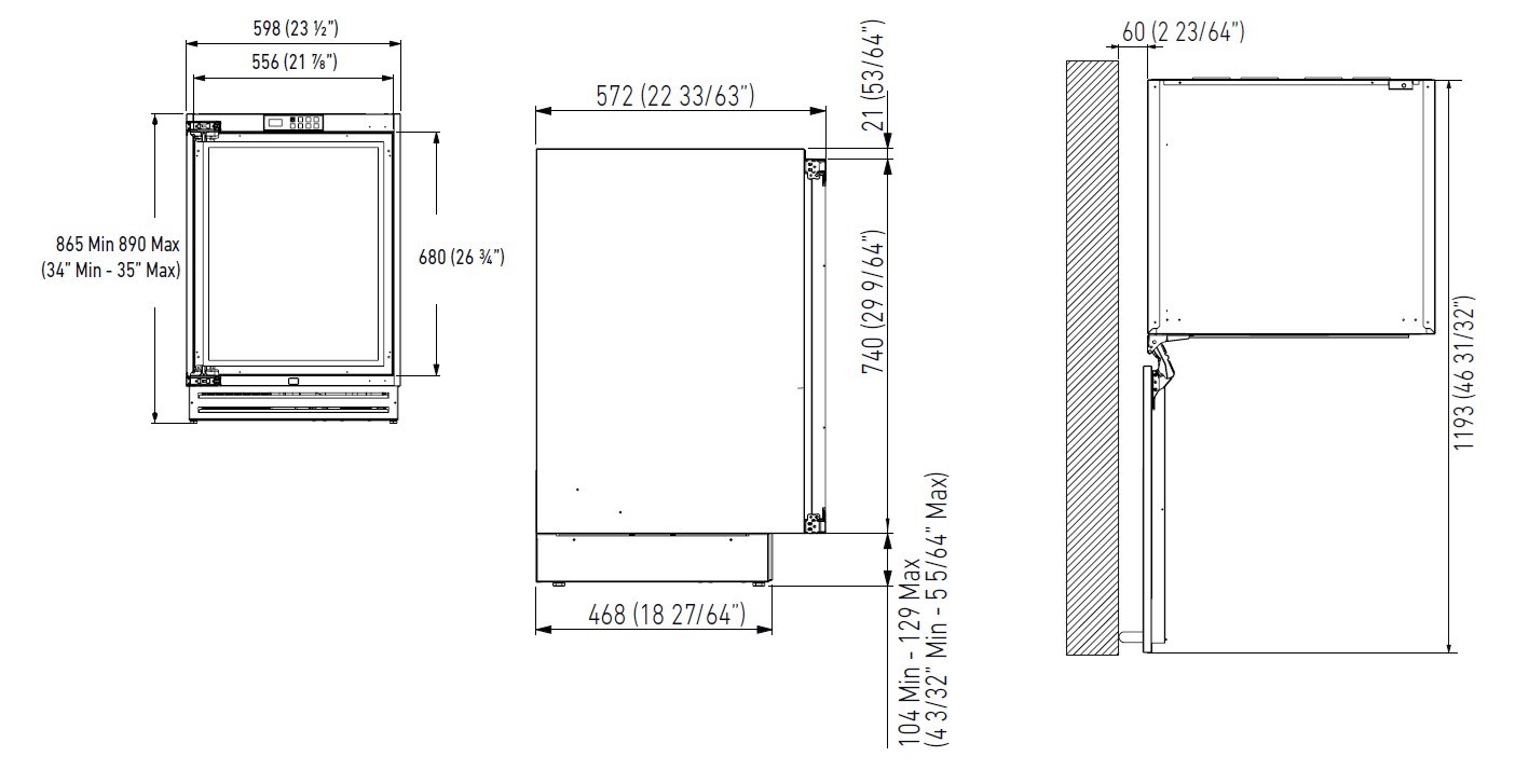 UNDERCOUNTER 60 - UCW601TP | Wine cooler Built-in wine cooler with ...