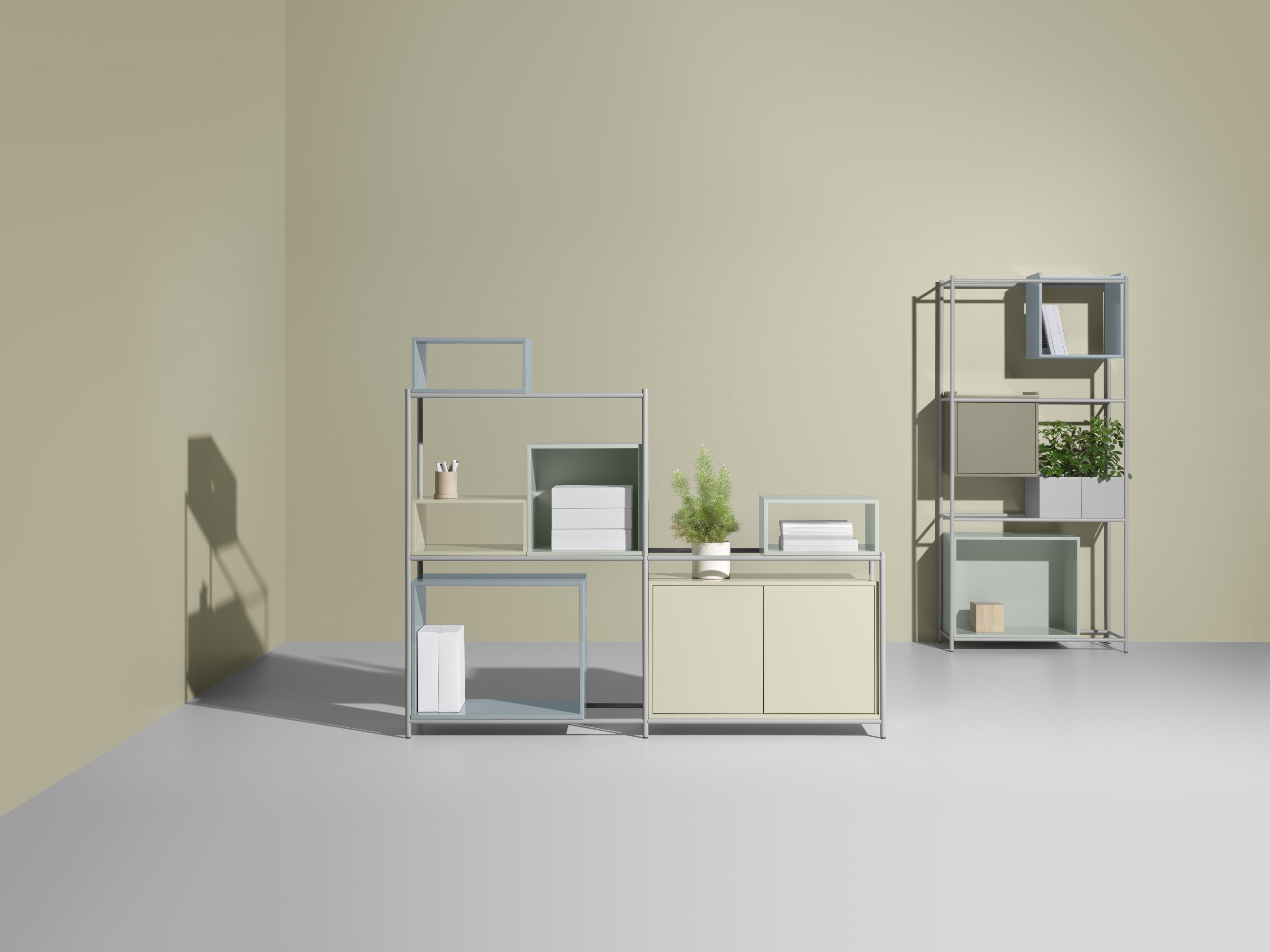 UNDERSTAND | Low office storage unit Low modular wood veneer office ...