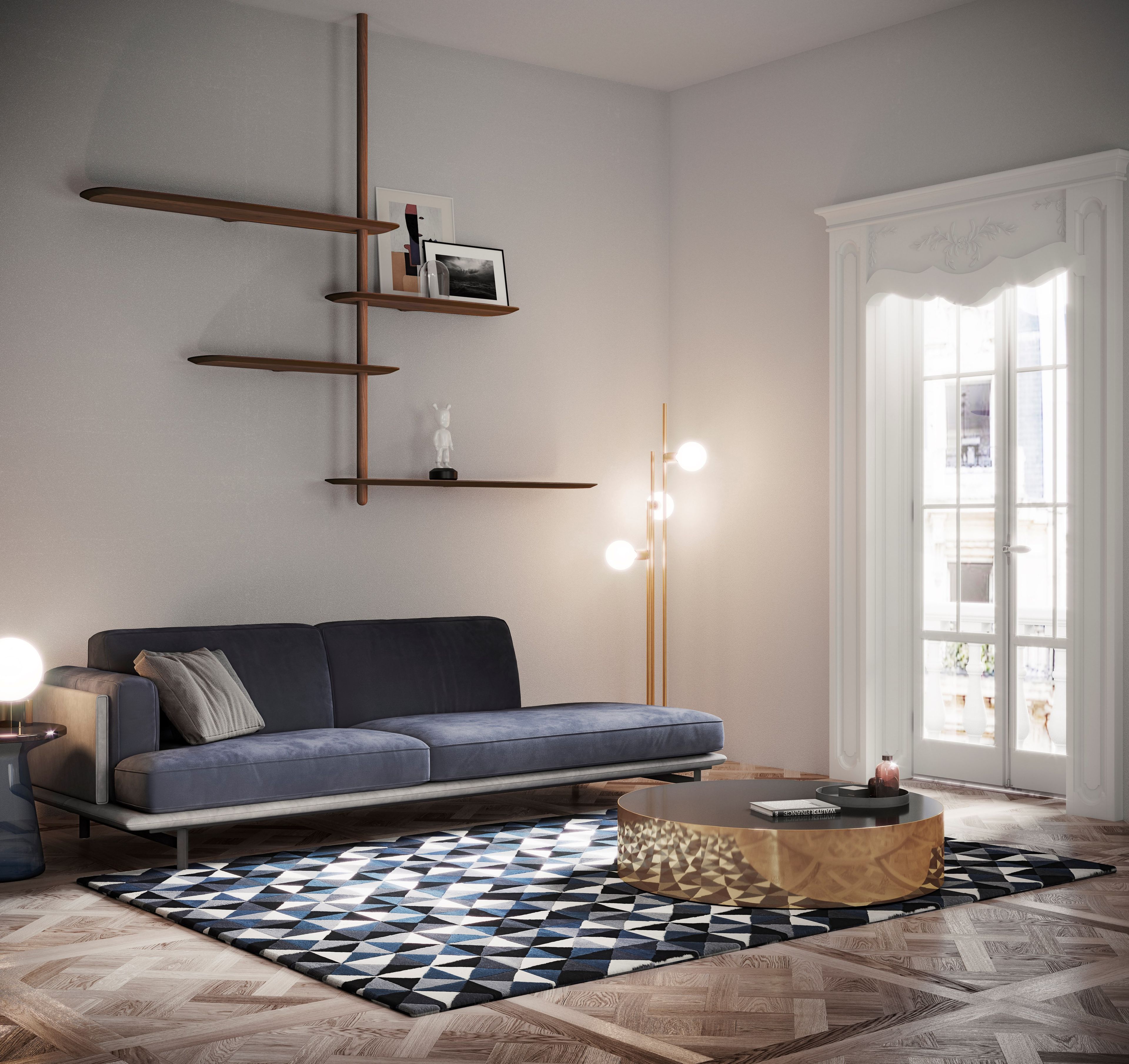 UNICA | Floating shelving unit Unica Collection By nomon design Andrés ...