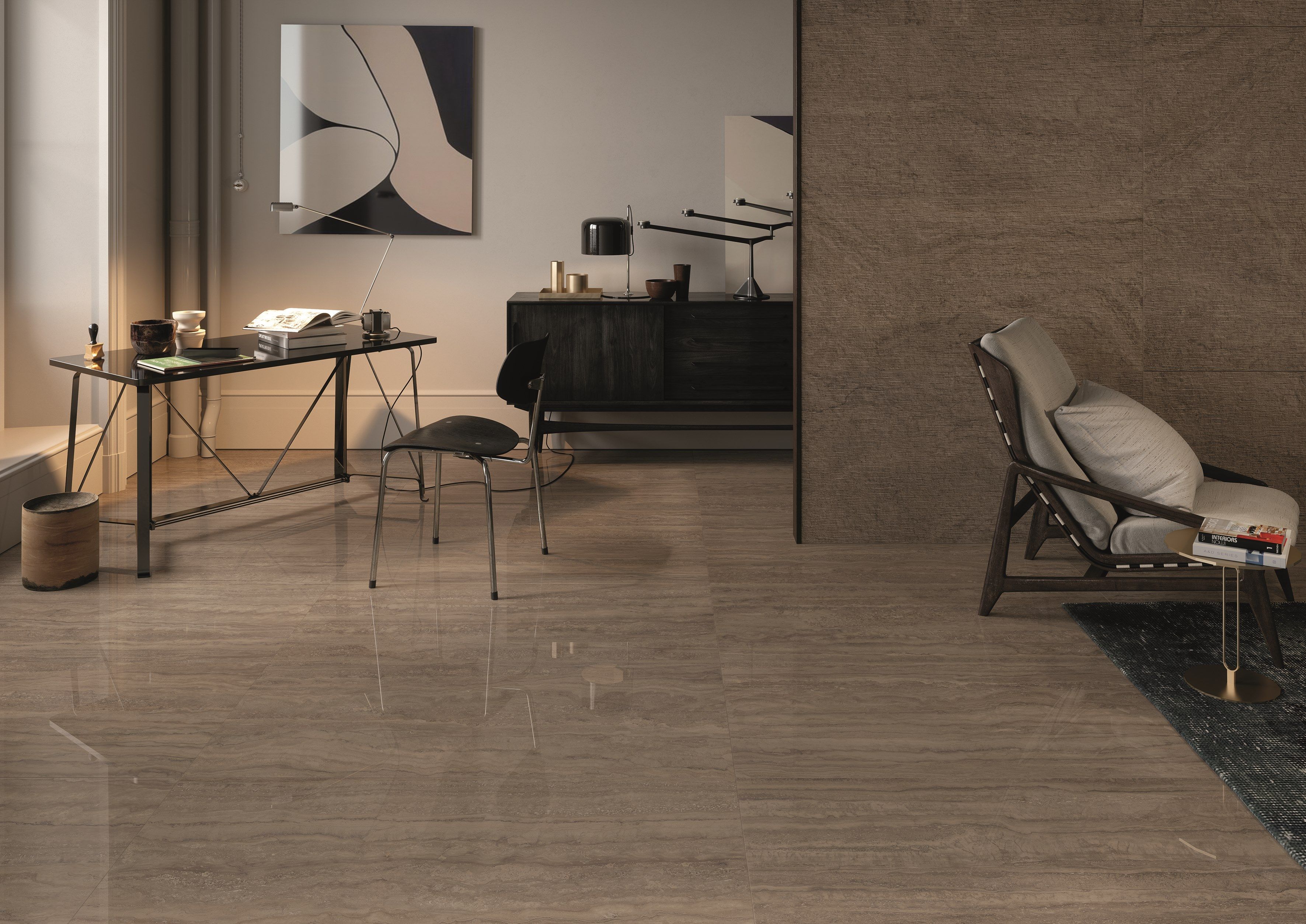 UNIQUE TRAVERTINE CHOCOLATE Wall/floor tiles with travertine effect By ...