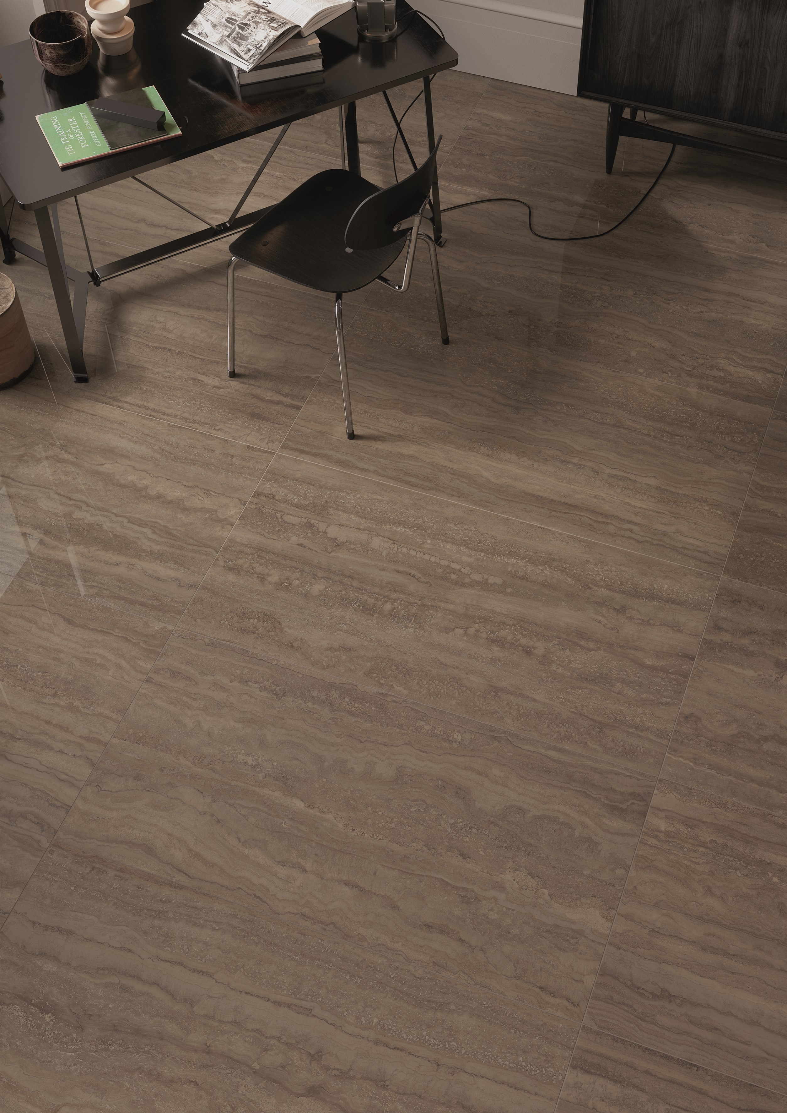 UNIQUE TRAVERTINE CHOCOLATE Wall/floor tiles with travertine effect By ...