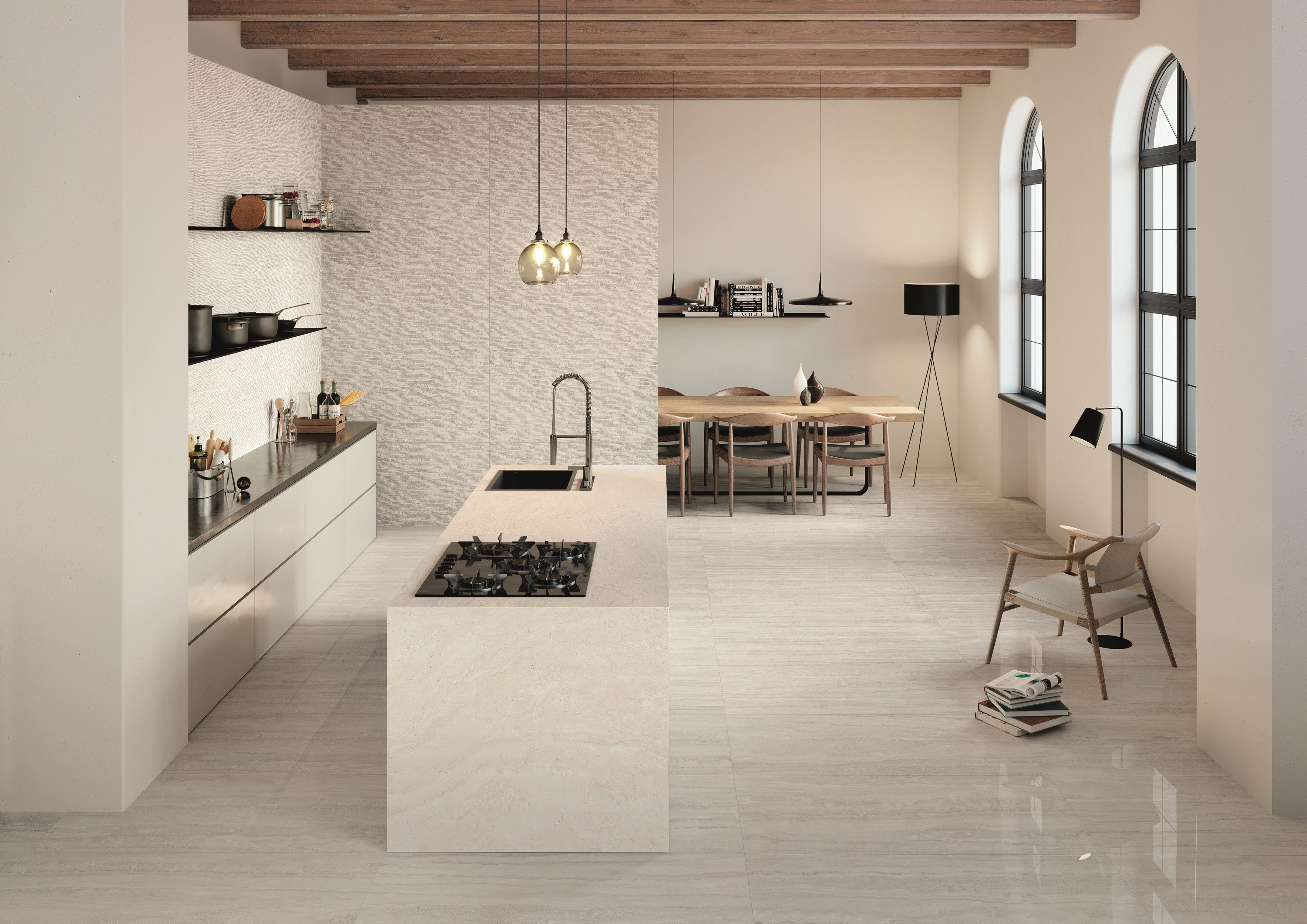 UNIQUE TRAVERTINE SILVER 地板 By Provenza