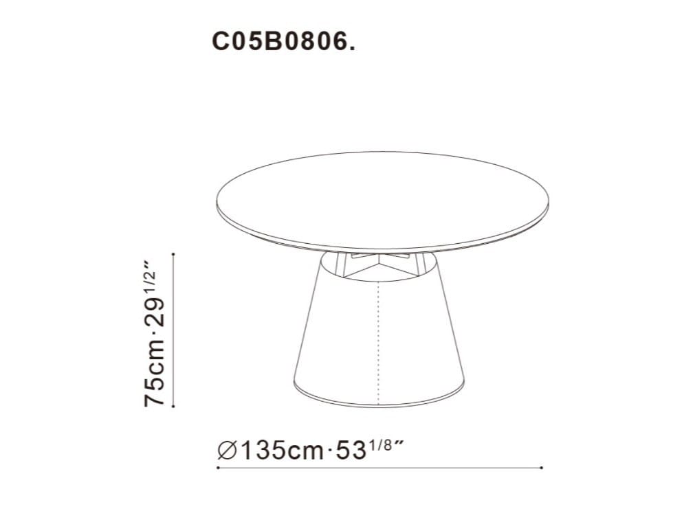 UNITY | Table en noyer Table ronde en noyer By CAMERICH
