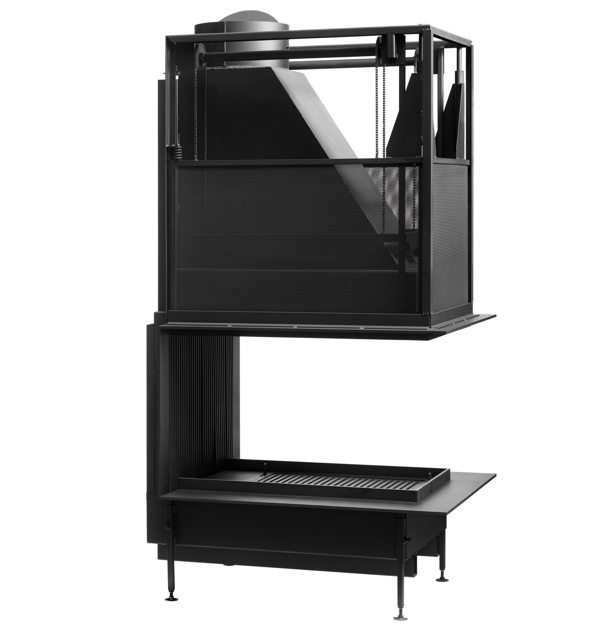 UNIVERSAL MF 1050-800-60 W 3S EXT Wood-burning fireplace By Metalfire