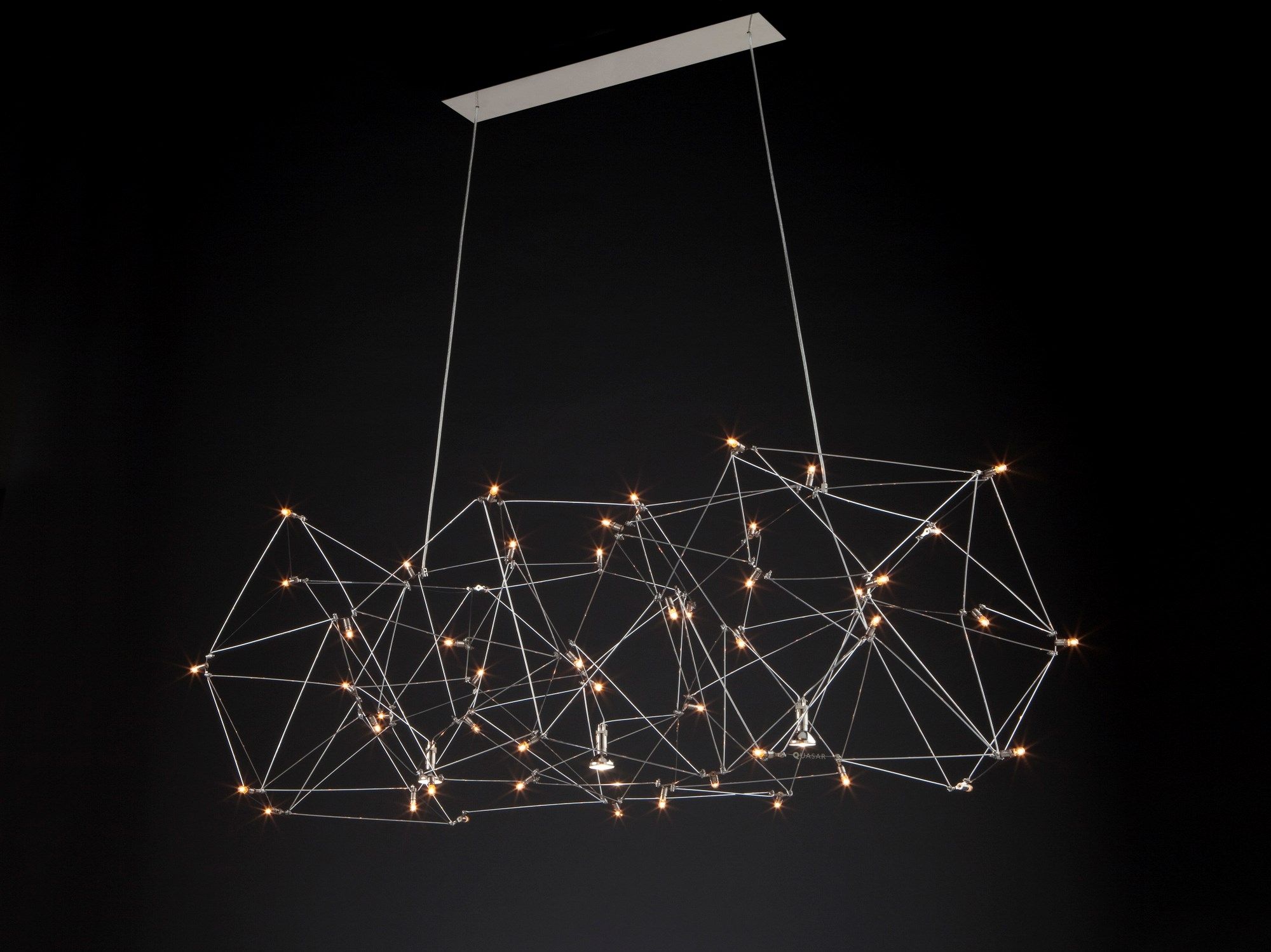 LED nickel pendant lamp UNIVERSE By Quasar