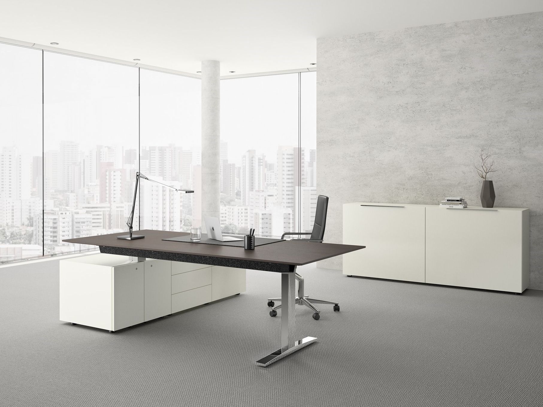 UPSITE Height-adjustable rectangular office desk By RENZ