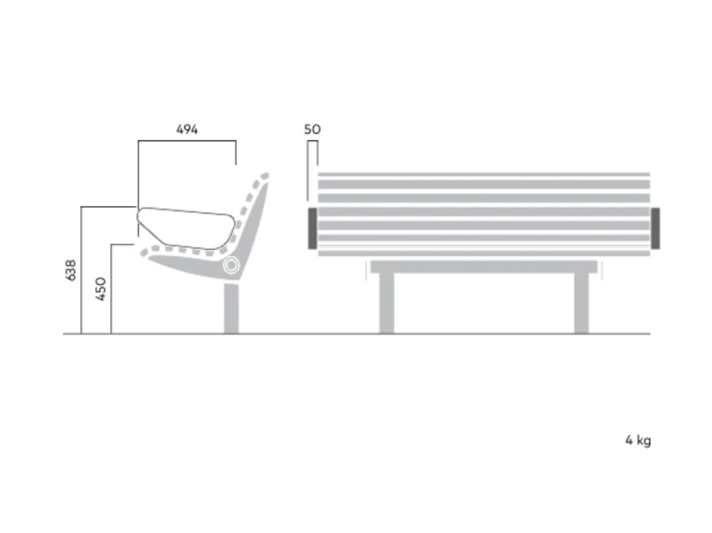 URBAN | Bench with armrests Urban Collection By VESTRE design Artur ...