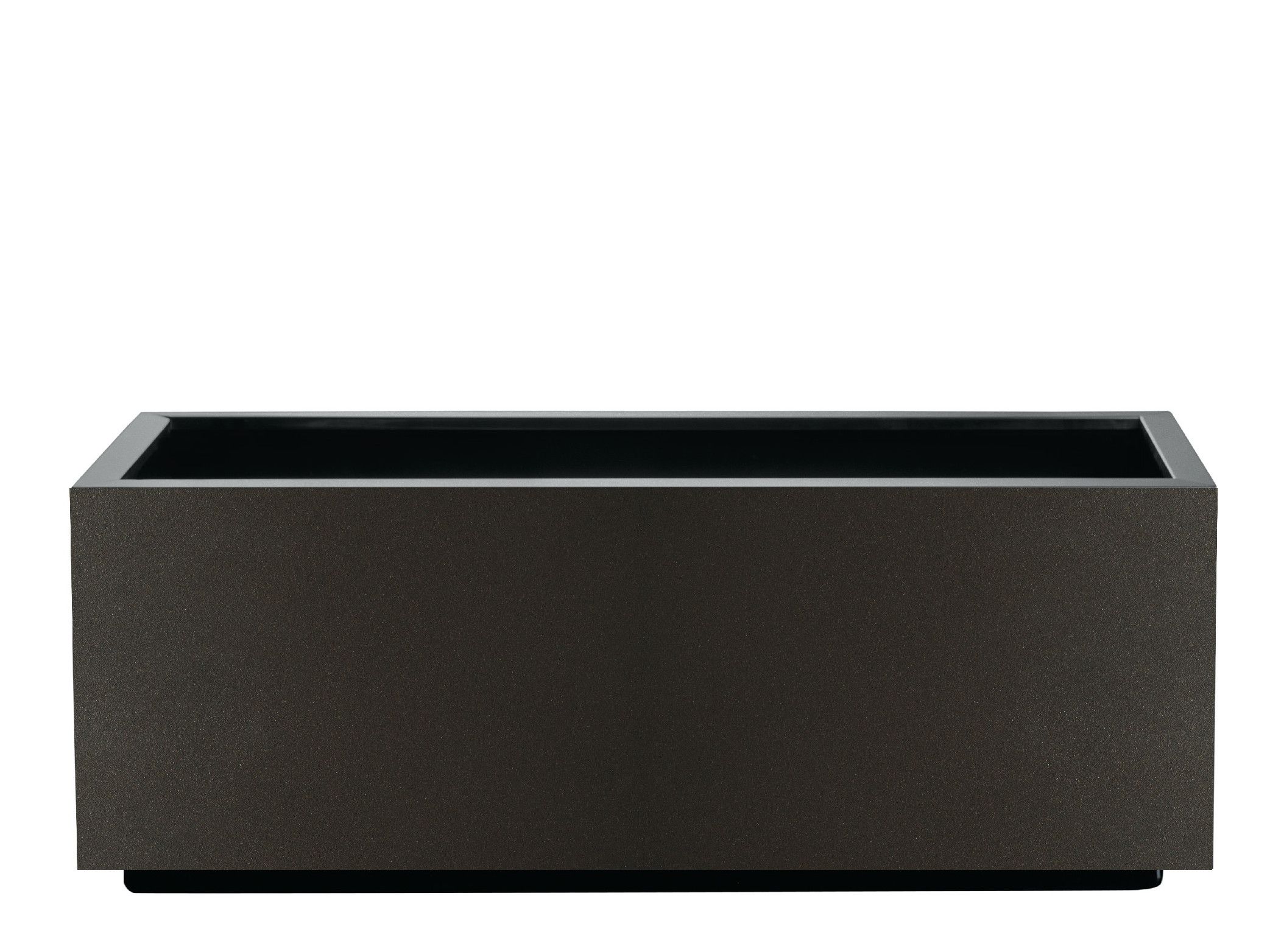 URBAN | Rectangular plant pot Low rectangular stainless steel plant pot ...