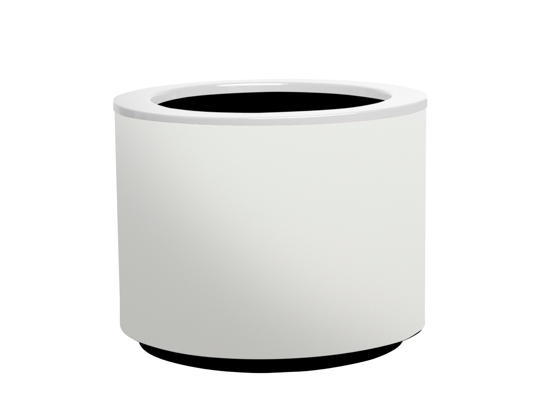 URBAN | Round plant pot Low round stainless steel plant pot with ...