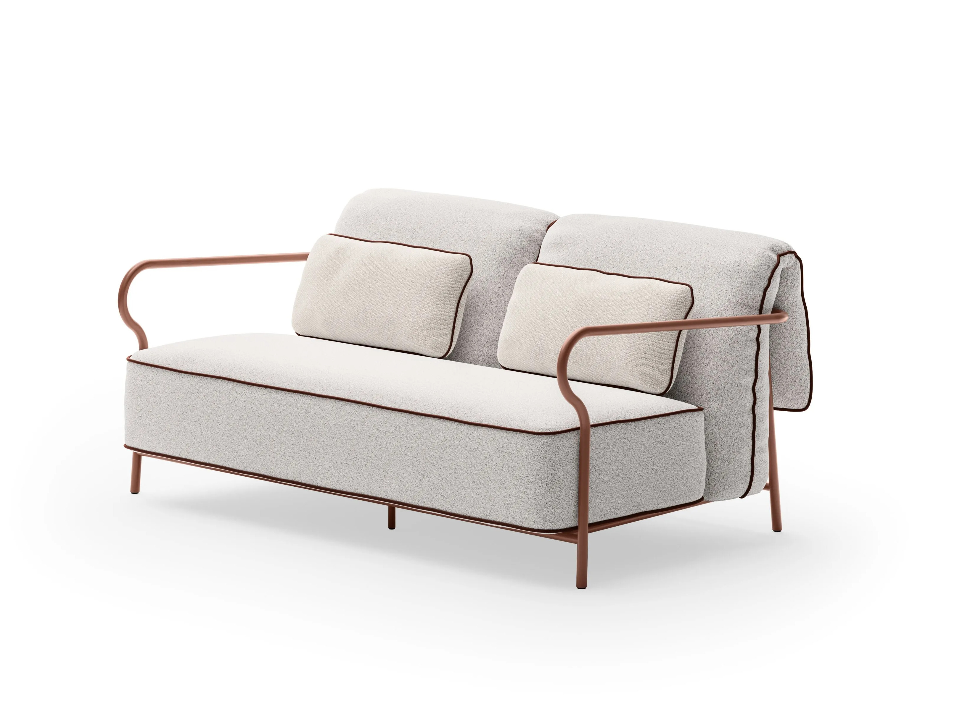 SALÒ 2 seater aluminium garden sofa By Unopiù
