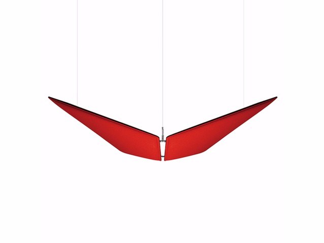 Fabric hanging acoustical panel V-FLAP By Caimi Brevetti design Alberto ...